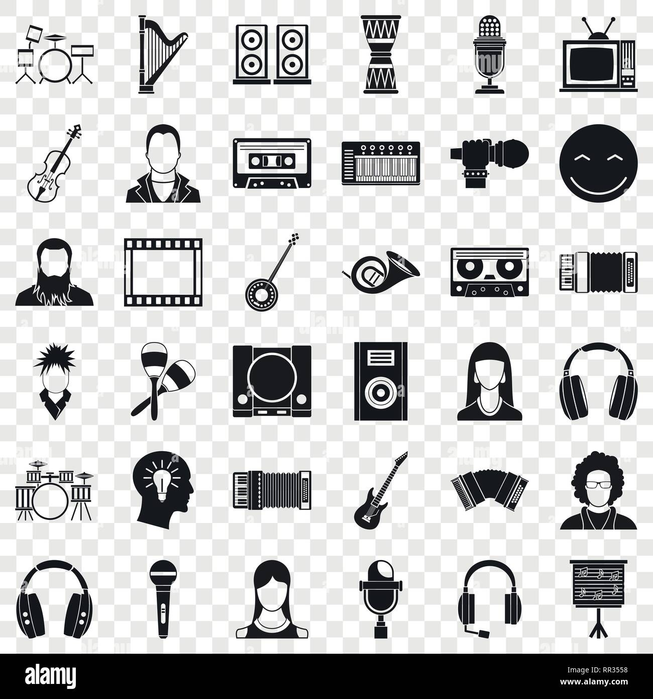 Audience icons set, simple style Stock Vector Image & Art - Alamy