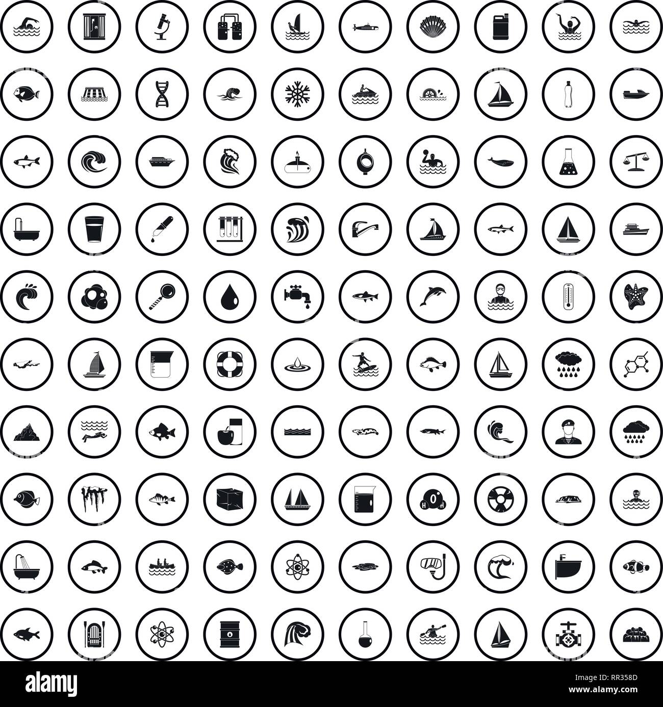 100 hydrology icons set, simple style Stock Vector Image & Art - Alamy