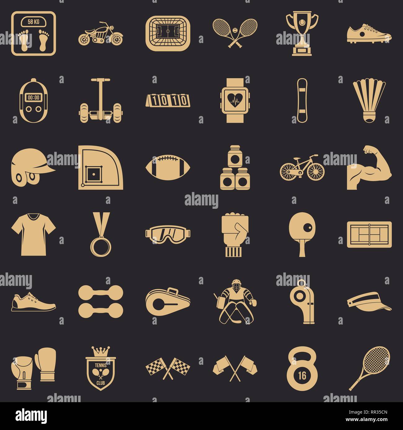 Athlete icons set, simple style Stock Vector Image & Art - Alamy