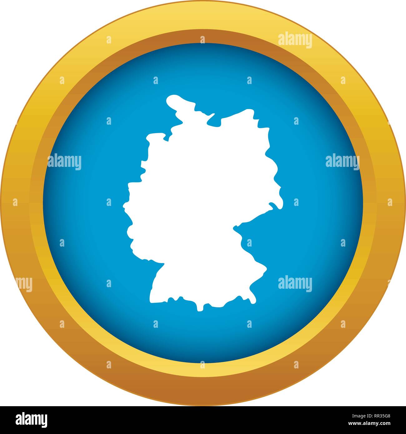 Map of Germany icon blue vector isolated Stock Vector Image & Art - Alamy