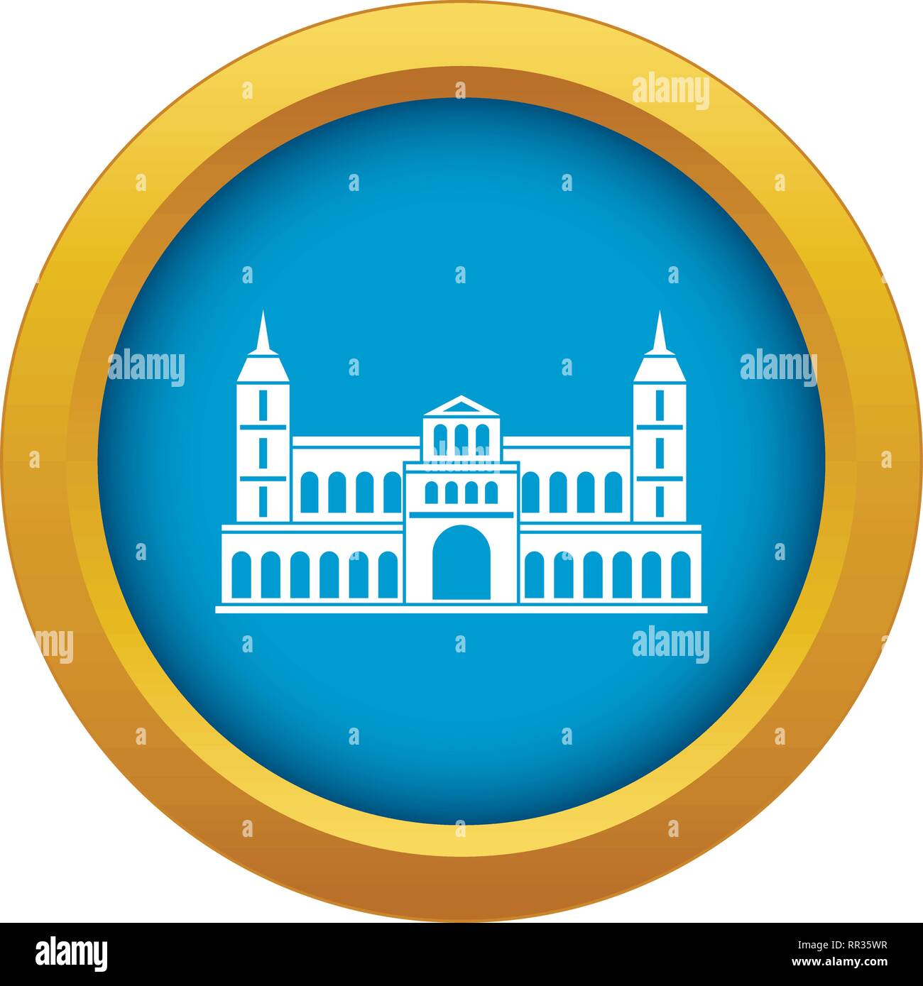 Castle icon blue vector isolated Stock Vector Image & Art - Alamy