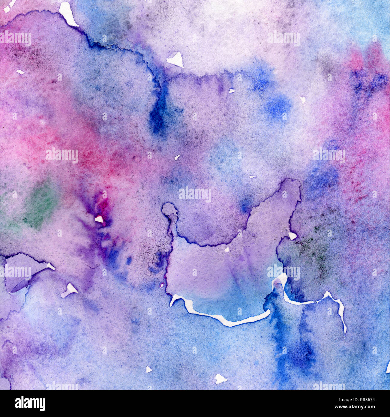 Abstract watercolor paper splash shapes isolated drawing. Illustration ...