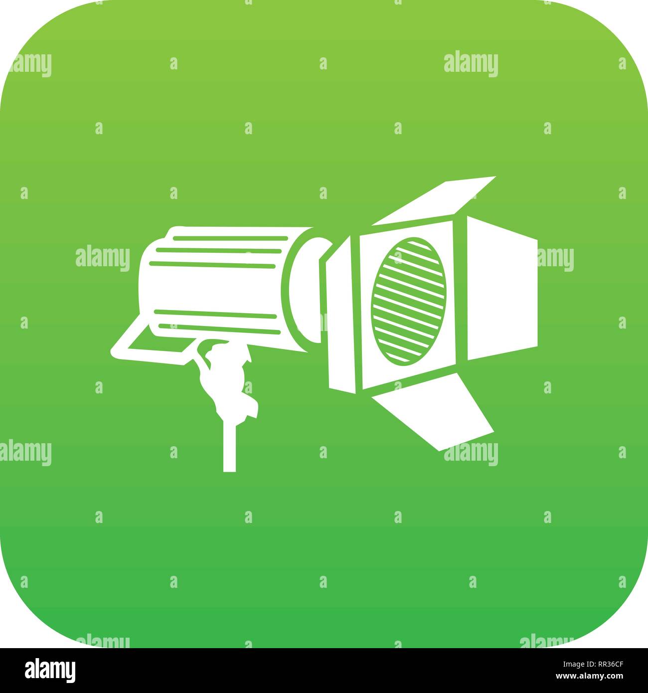 Spotlight icon green vector Stock Vector Image & Art - Alamy