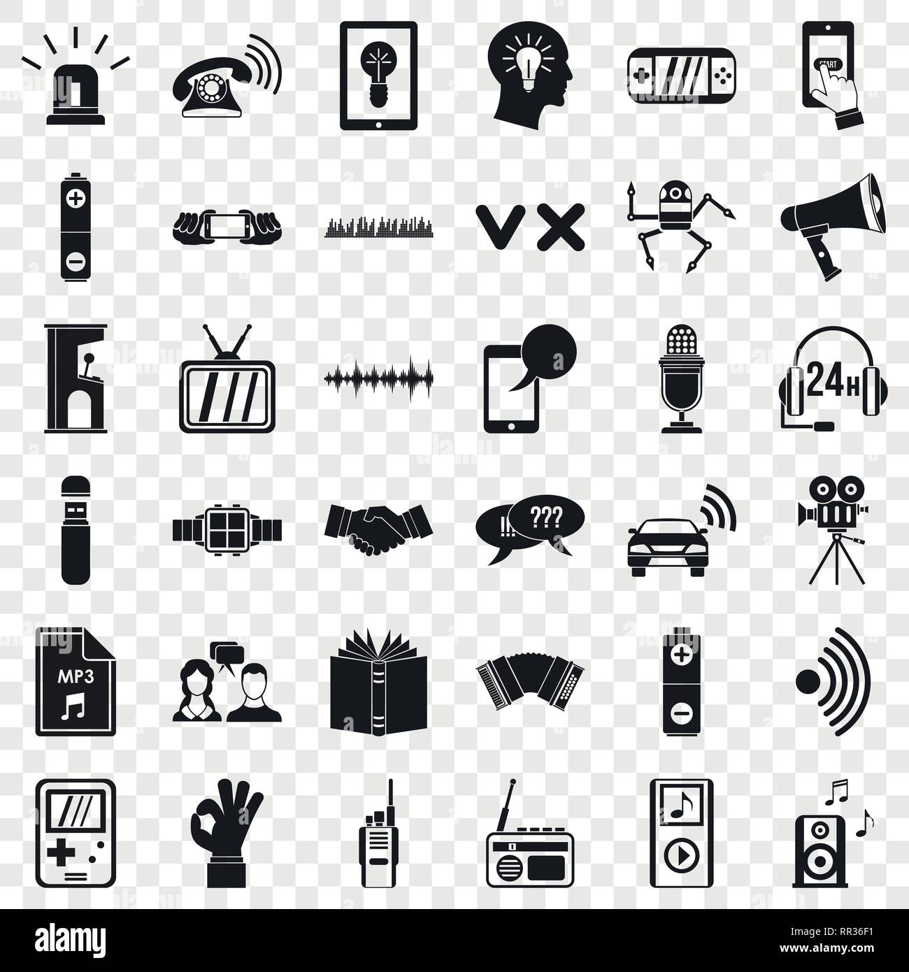 Audio equipment icons set, simple style Stock Vector Image & Art - Alamy