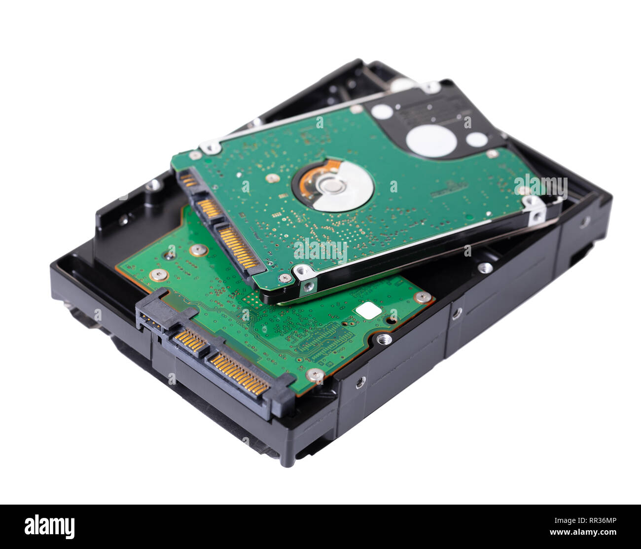 computer hard drive on white isolated background Stock Photo - Alamy
