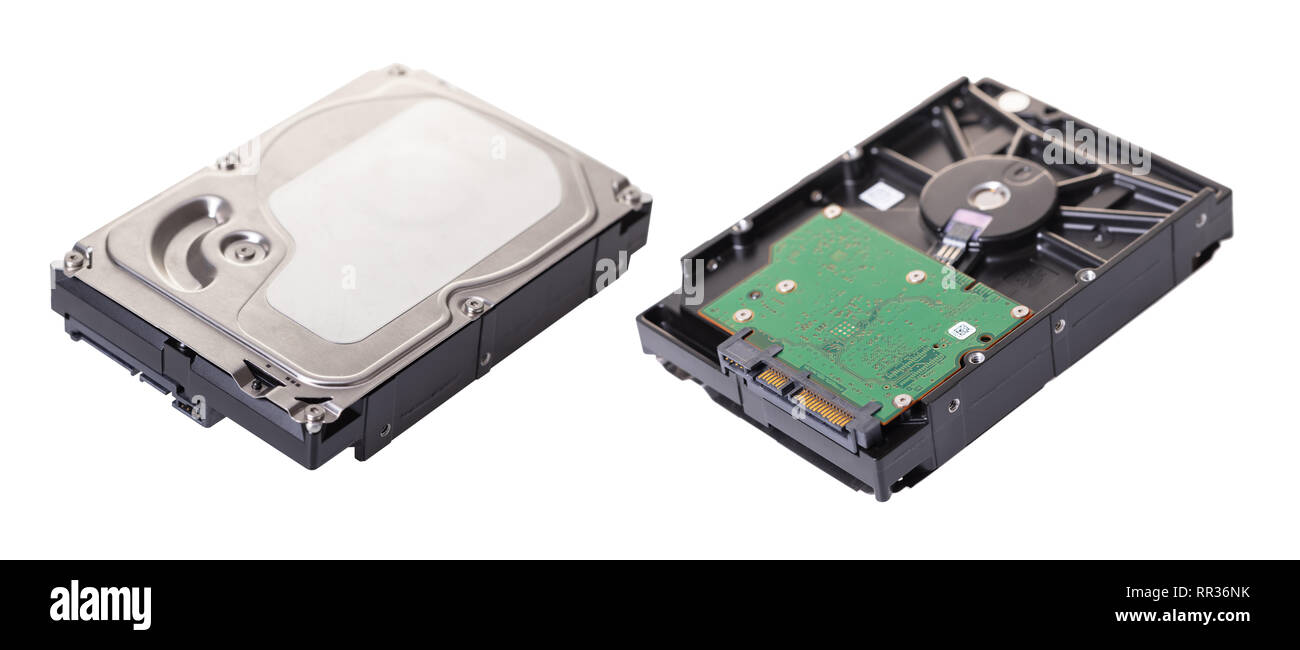 computer hard drive on white isolated background Stock Photo - Alamy