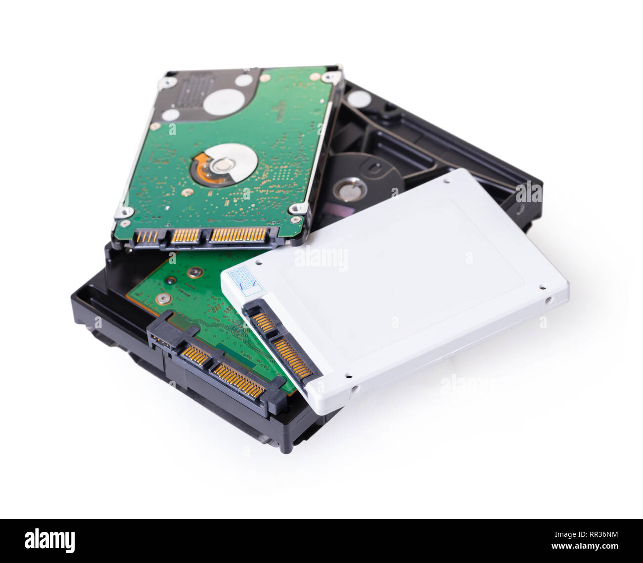 computer hard drive on white isolated background Stock Photo - Alamy