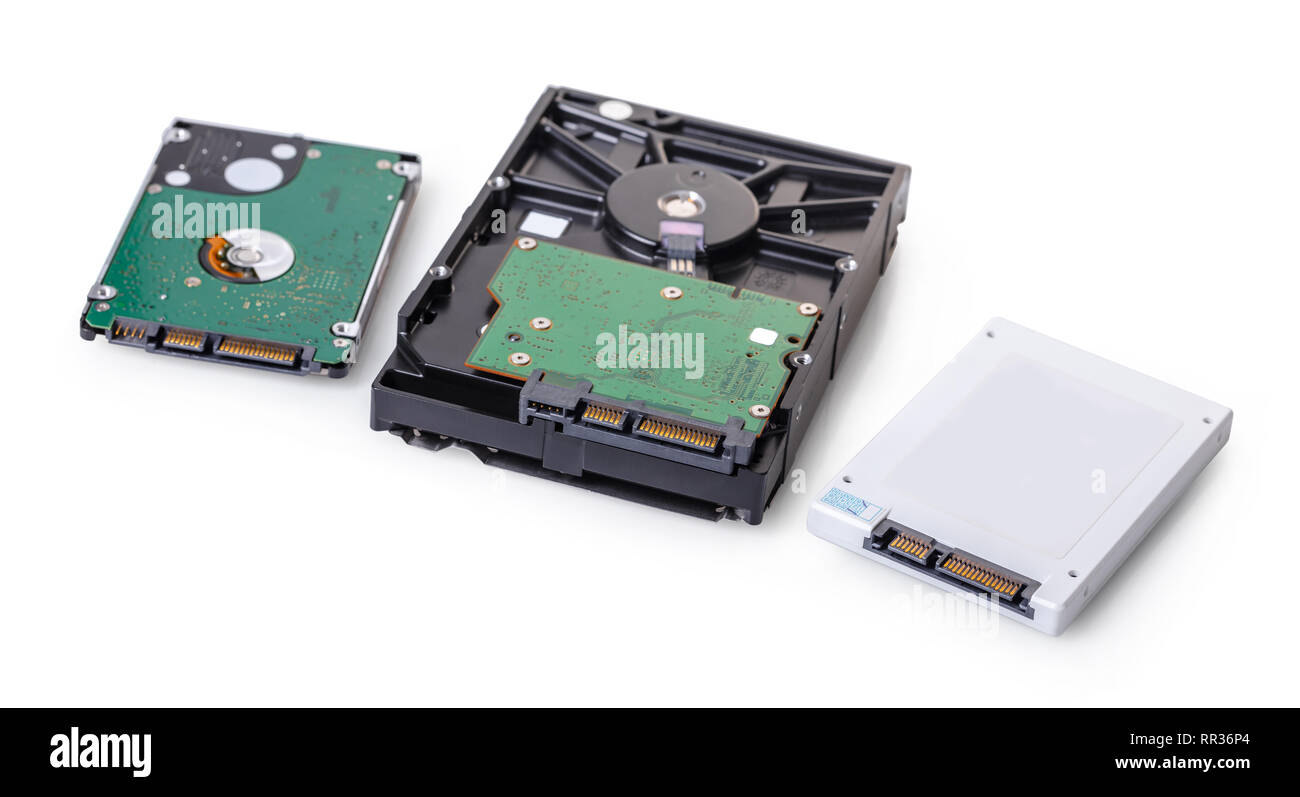 computer hard drive on white isolated background Stock Photo - Alamy