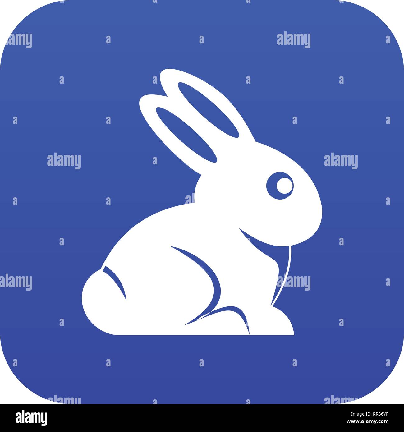 Easter bunny icon digital blue Stock Vector Image & Art - Alamy