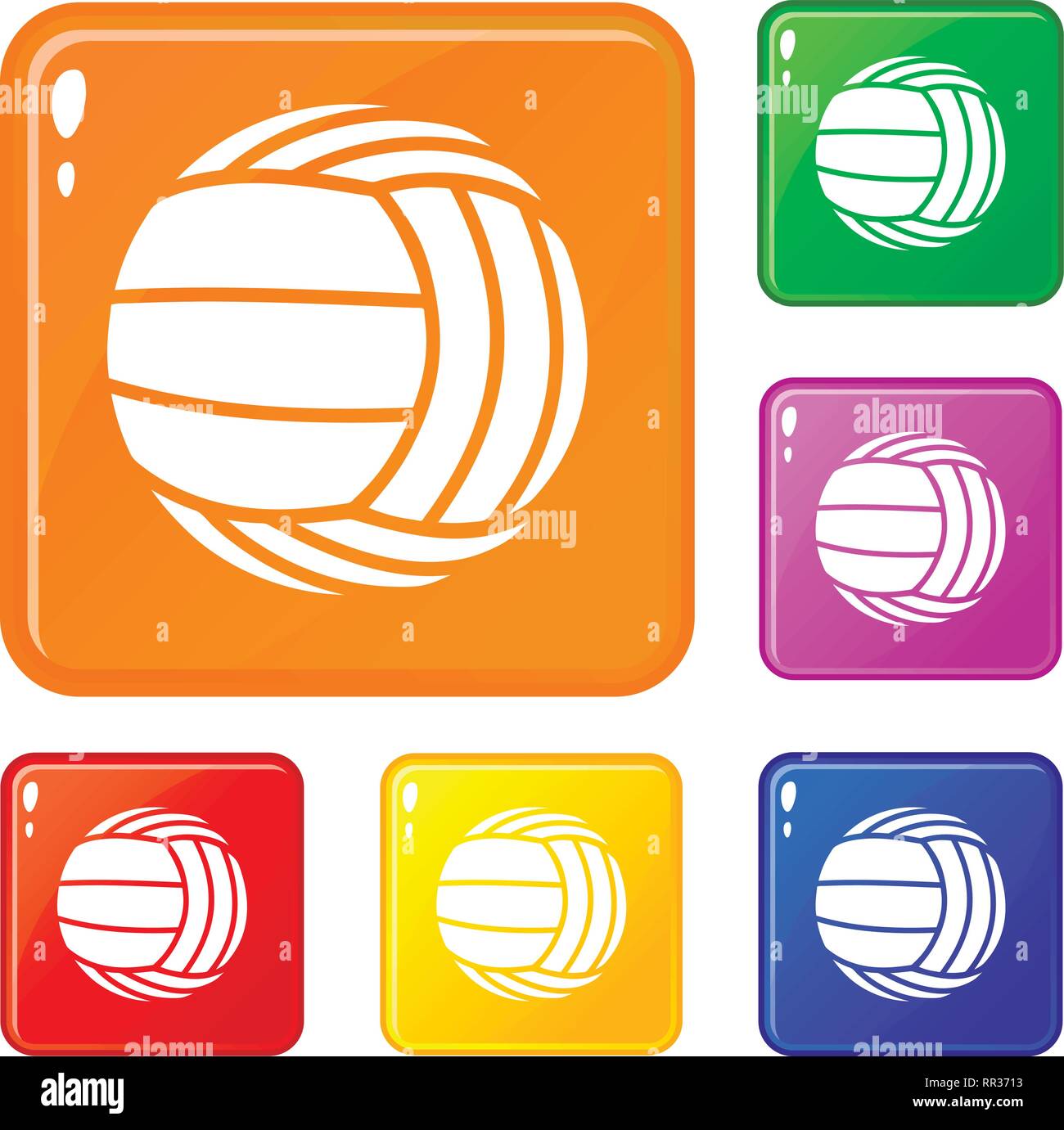 Volleyball sporting icons ball hi-res stock photography and images - Alamy