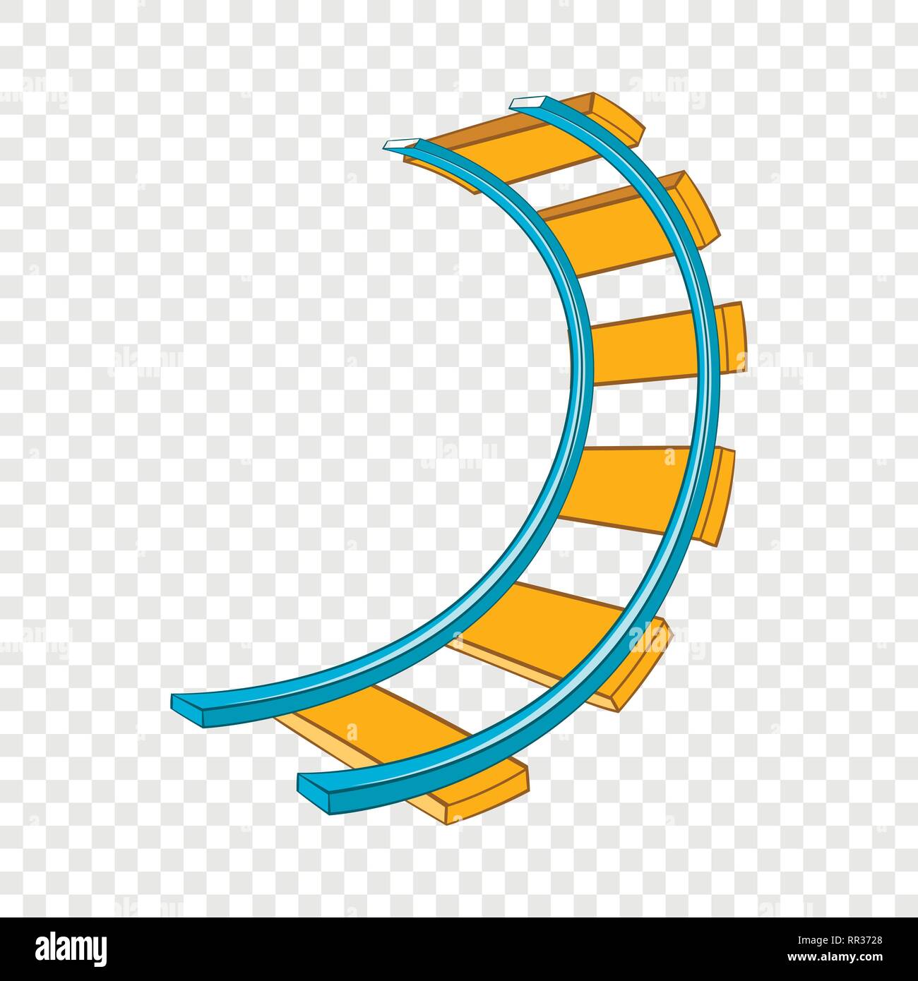 Roller Coaster Loop Cartoon