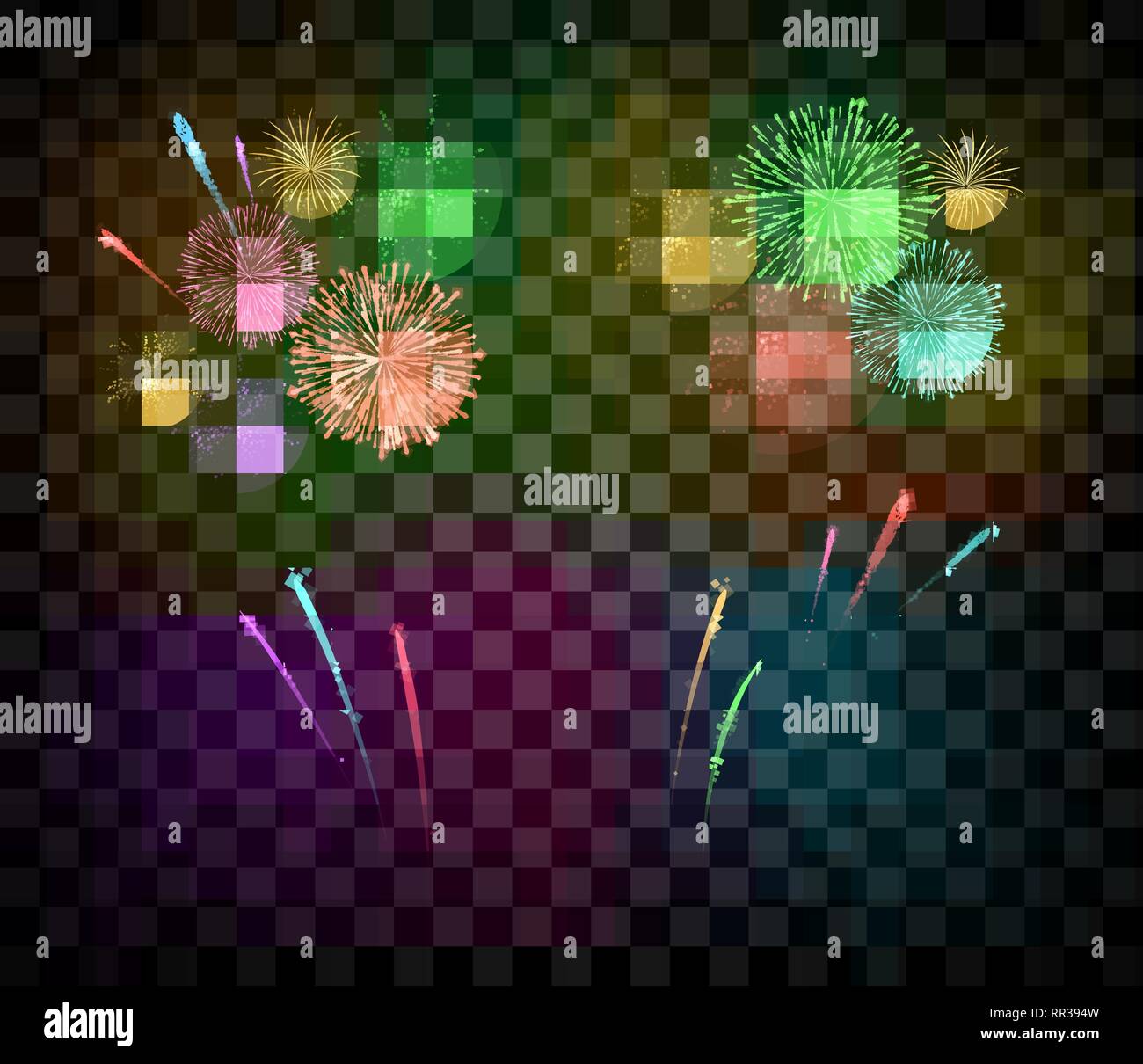 Colorful Festival fireworks. banner for Diwali or Christmas an ather ...