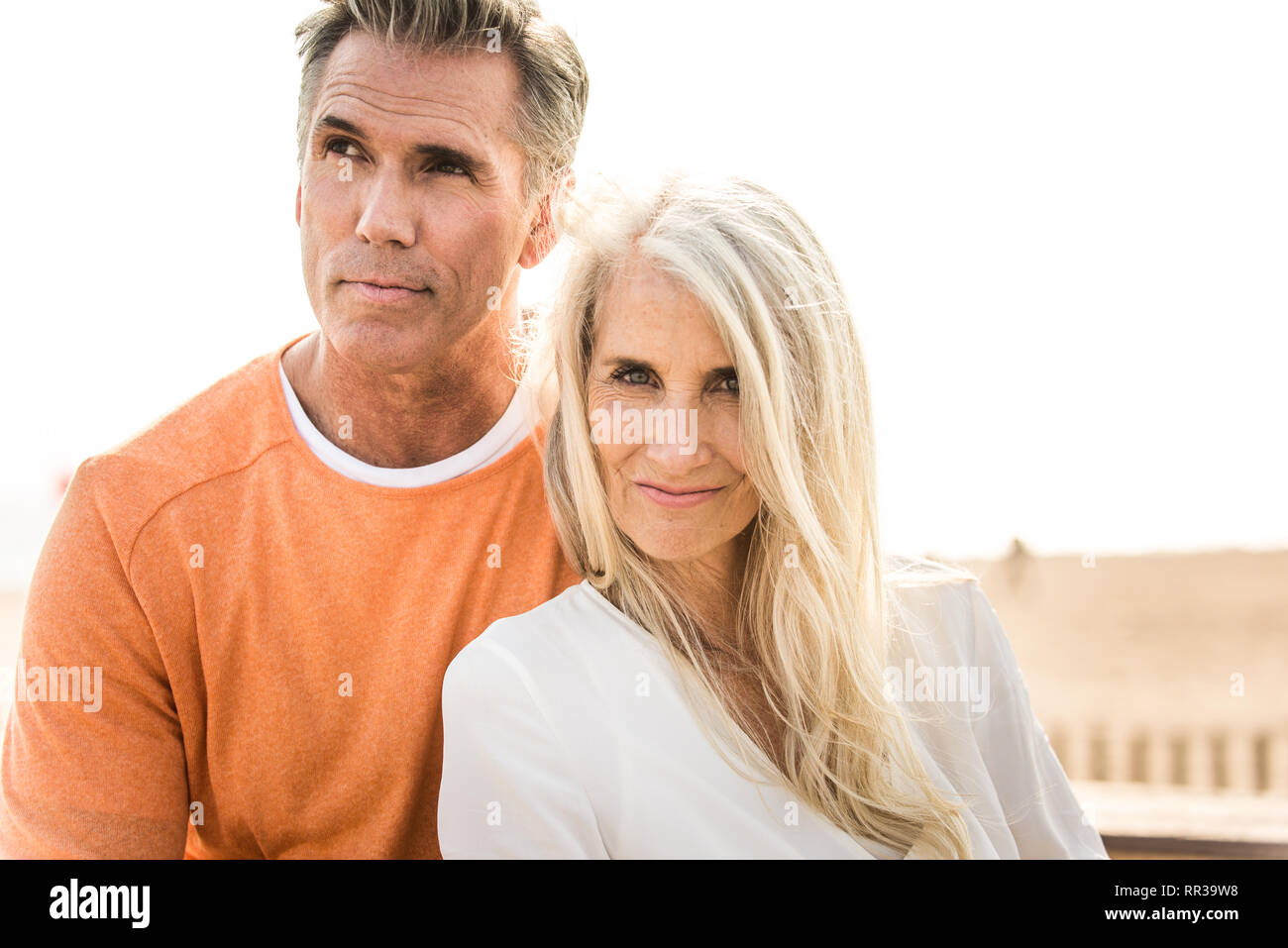 Beautiful happy senior couple dating outdoors - Youthful married couple ...