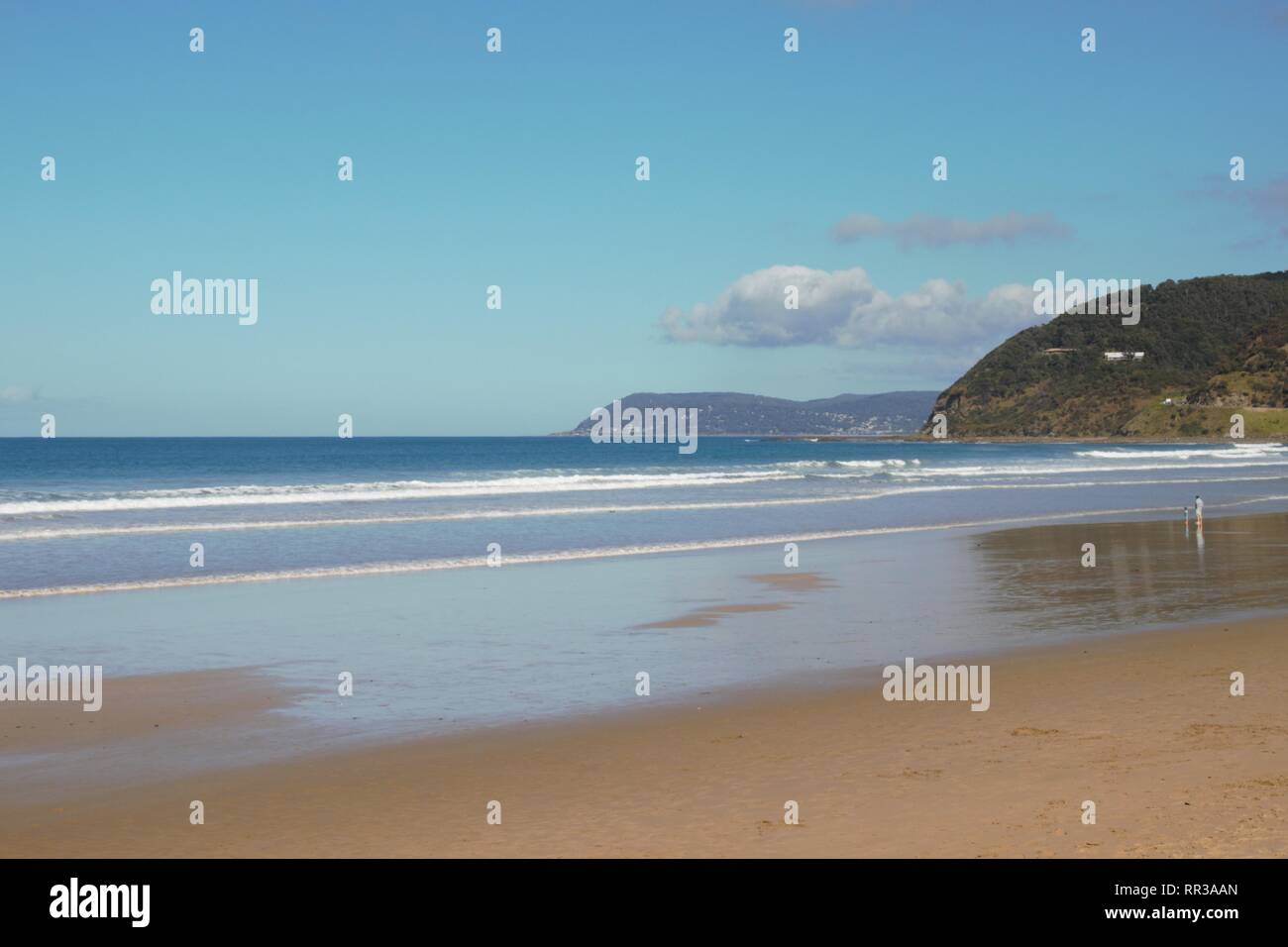 Empty beach in Australia somewhere between Melbourne and Sydney Stock ...