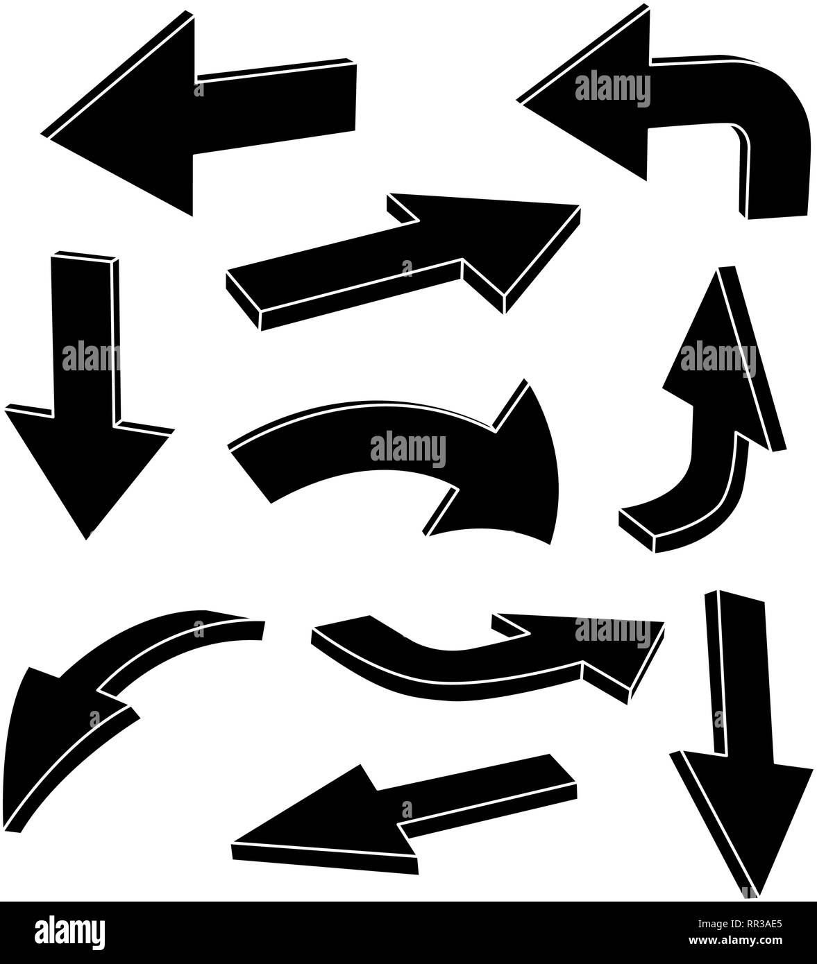 Black arrows. Silhouette signs Stock Vector Image & Art - Alamy