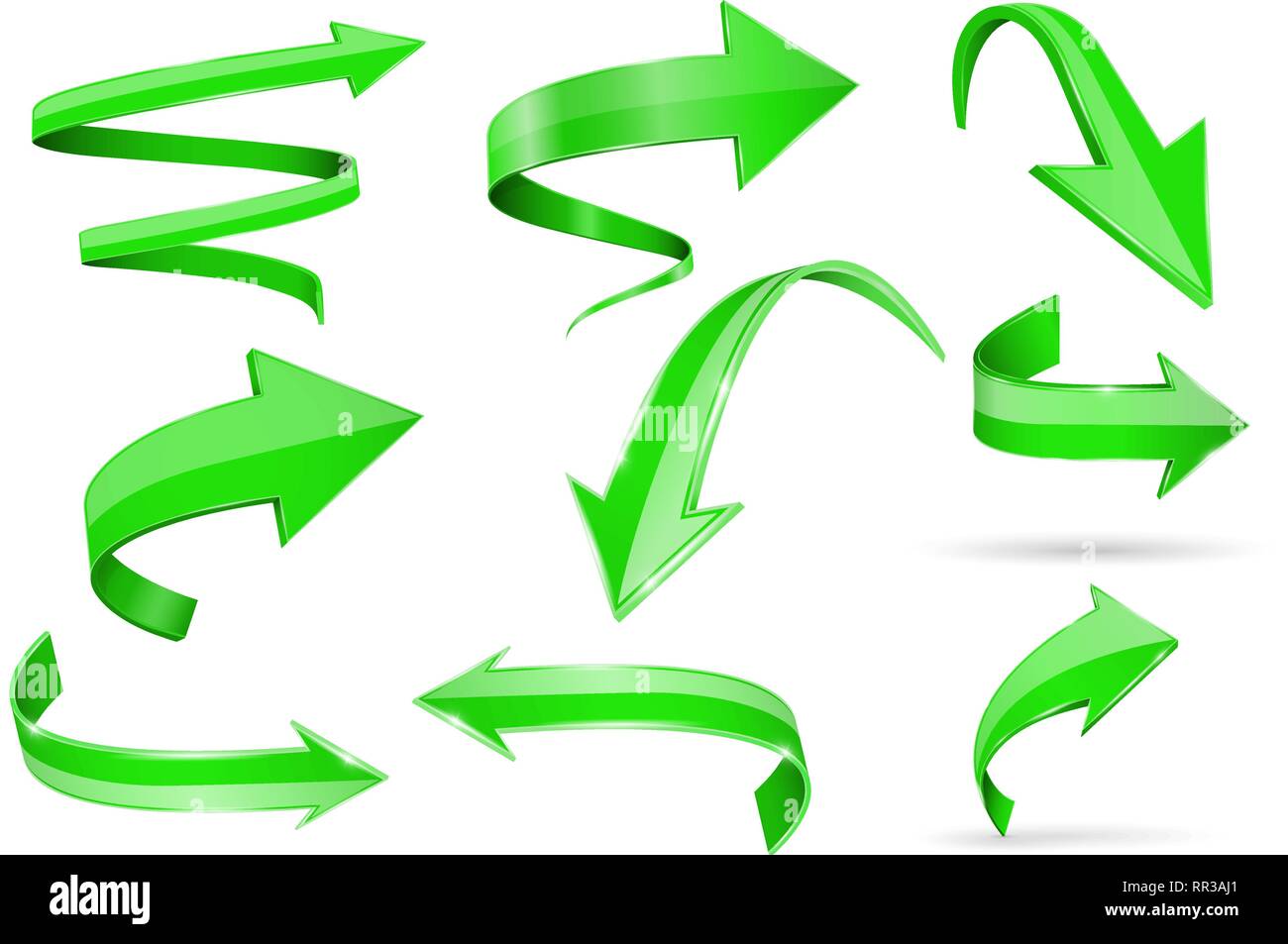 Curved arrow icons white Stock Vector Images - Alamy