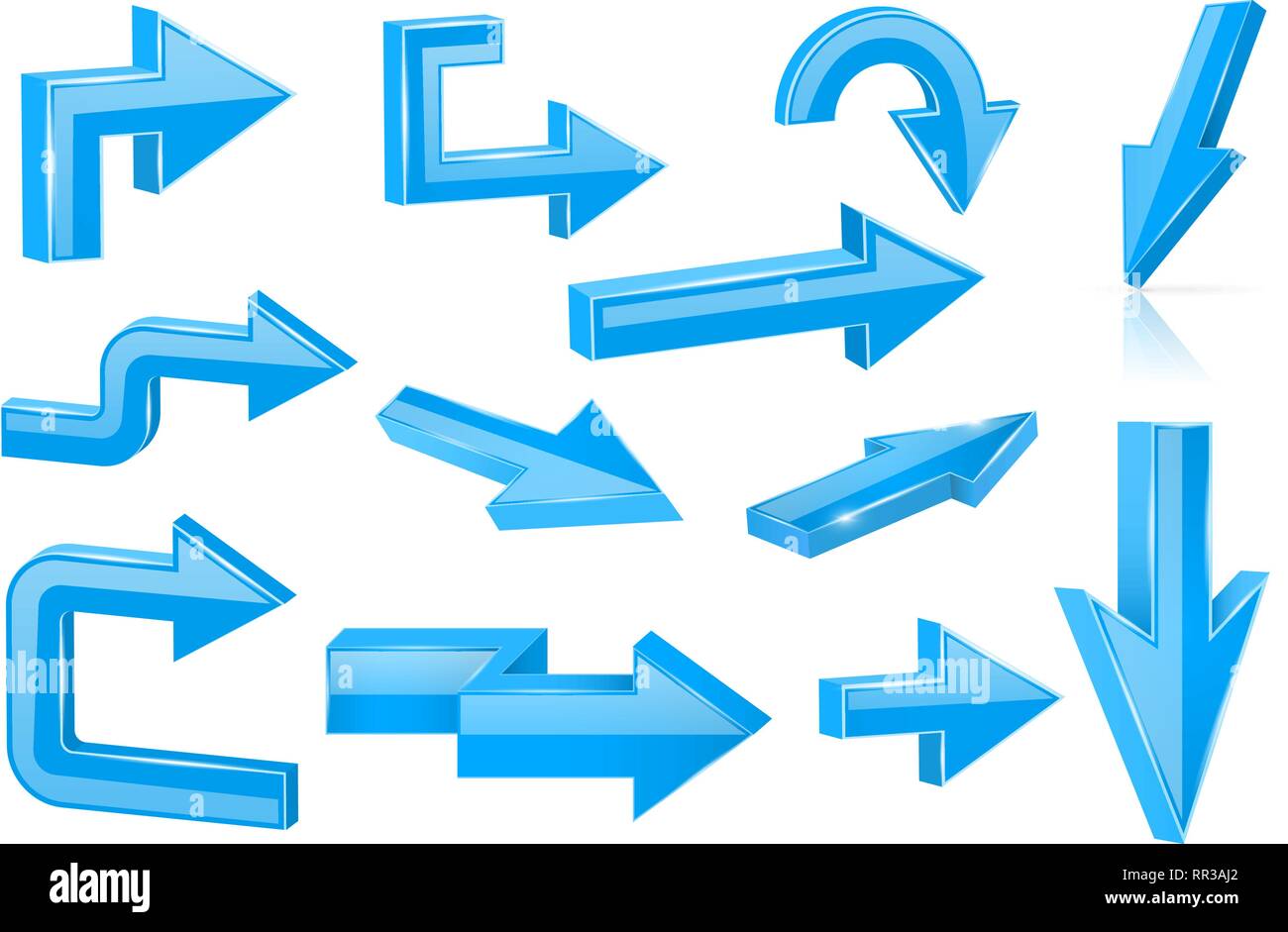 Blue sign arrows Stock Vector Images - Alamy