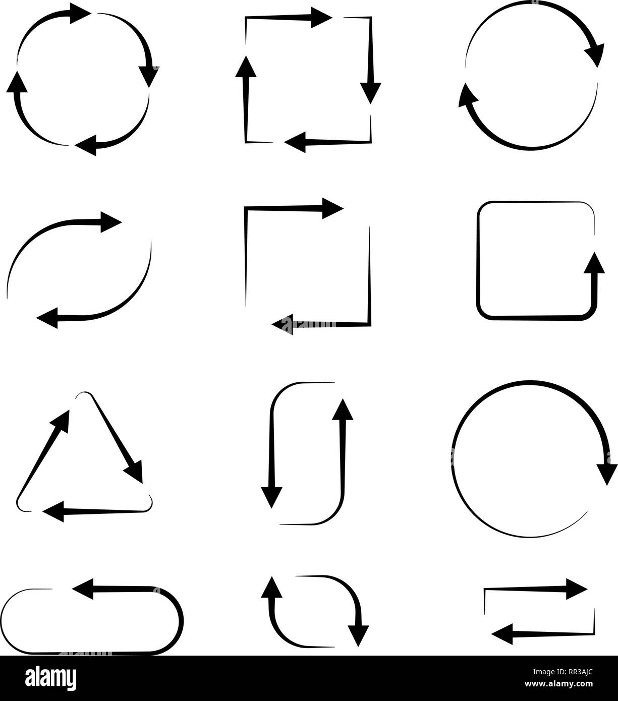 Arrows. Sharp black signs Stock Vector Image & Art - Alamy