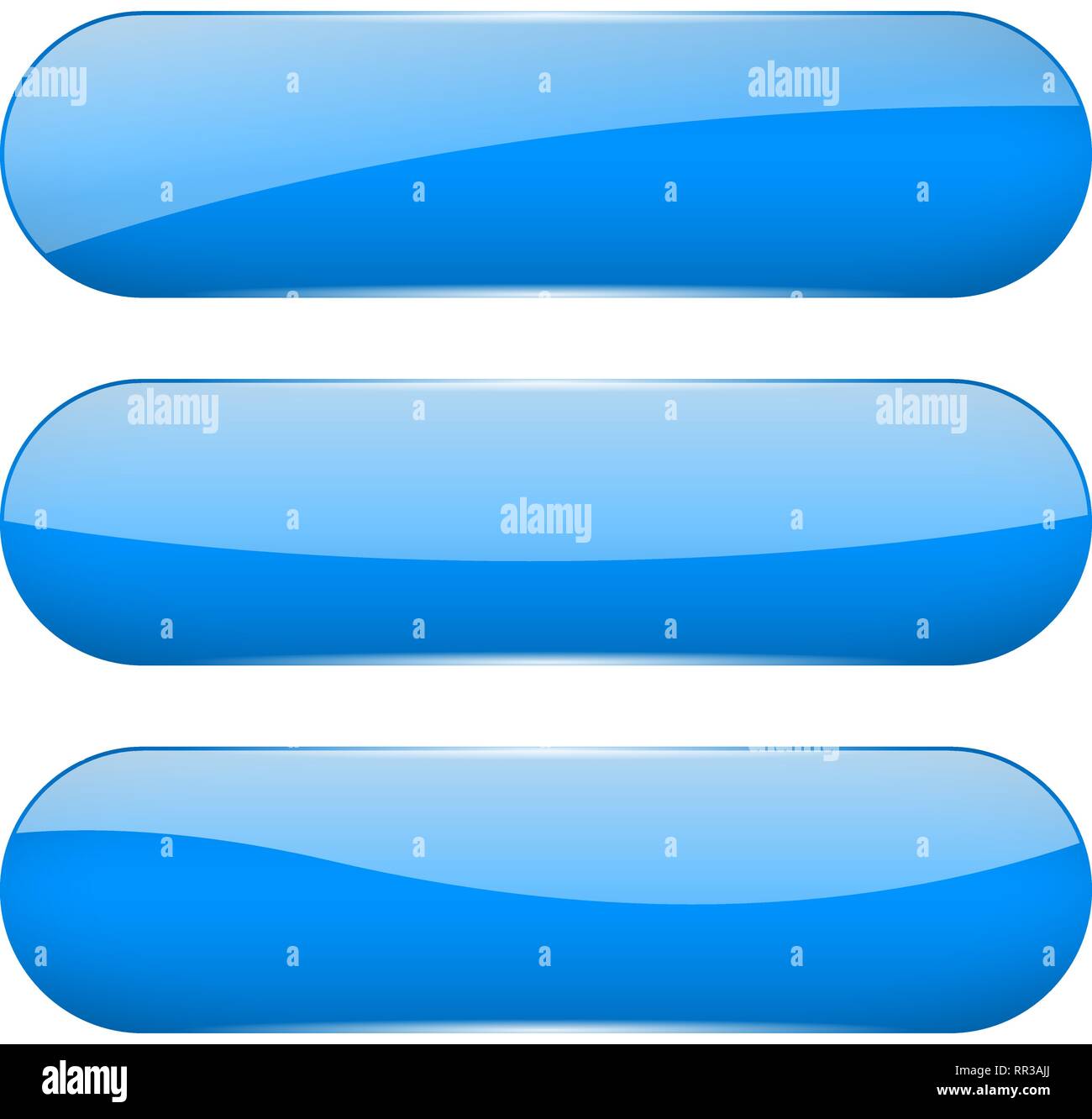 Blue oval glass 3d buttons Stock Vector Image & Art - Alamy