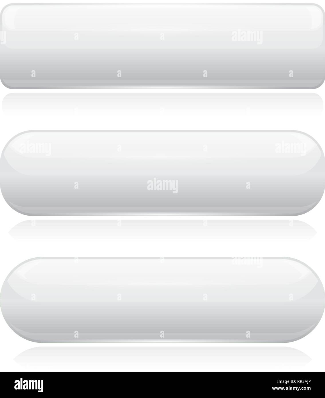 White 3d glass buttons Stock Vector Image & Art - Alamy
