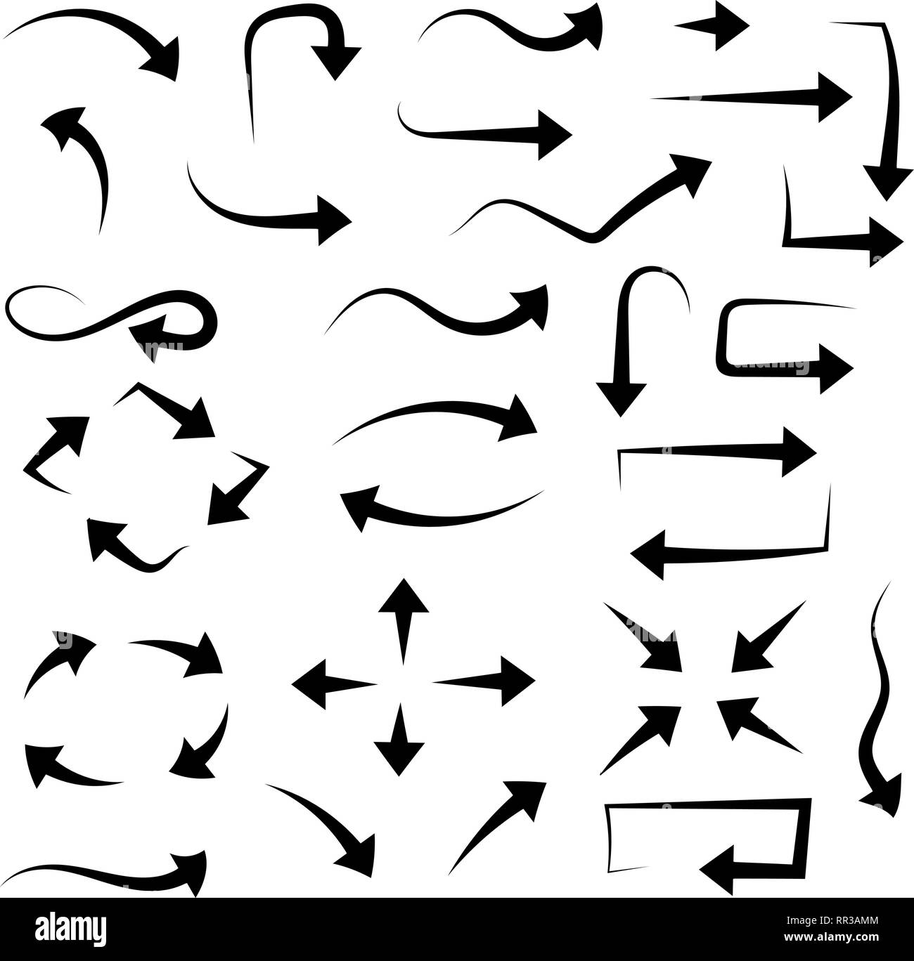 Arrows. Black signs Stock Vector Image & Art - Alamy