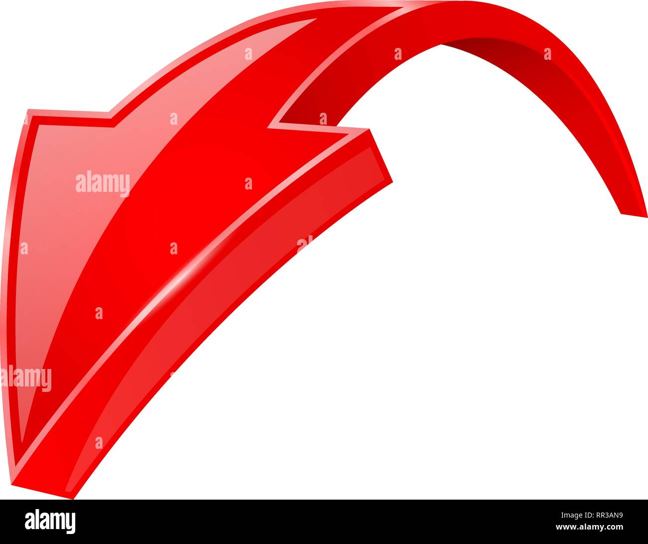 Red shiny 3d arrow Stock Vector Image & Art - Alamy