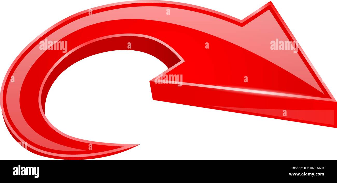 Red shiny arrow Stock Vector Image & Art - Alamy
