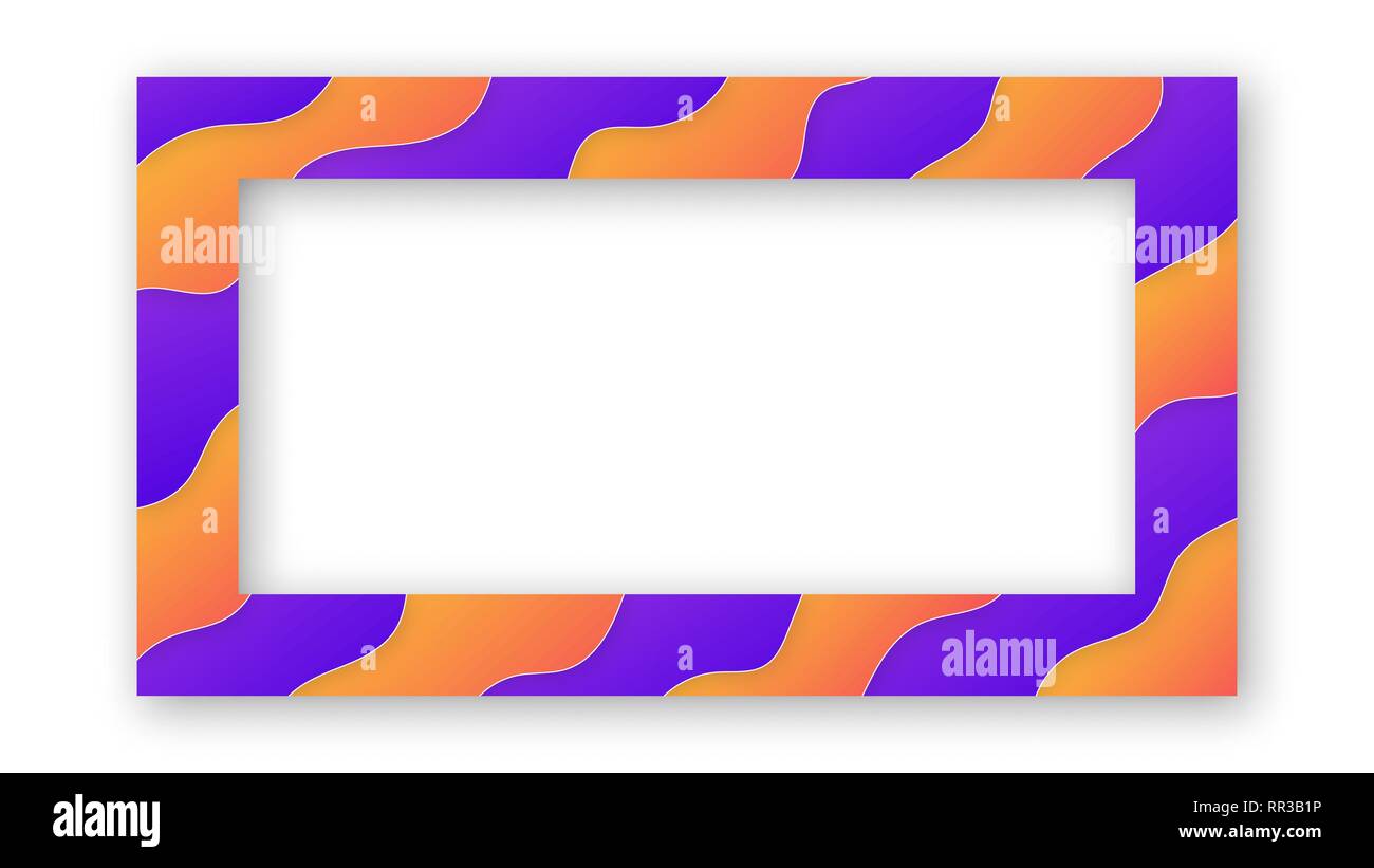 Colored Trendy Gradient Frame With Bland Shadows Isolated On White ...