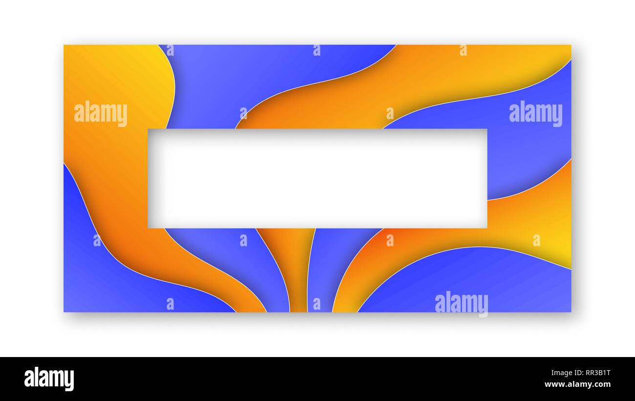 Colored Trendy Gradient Frame With Bland Shadows Isolated On White ...