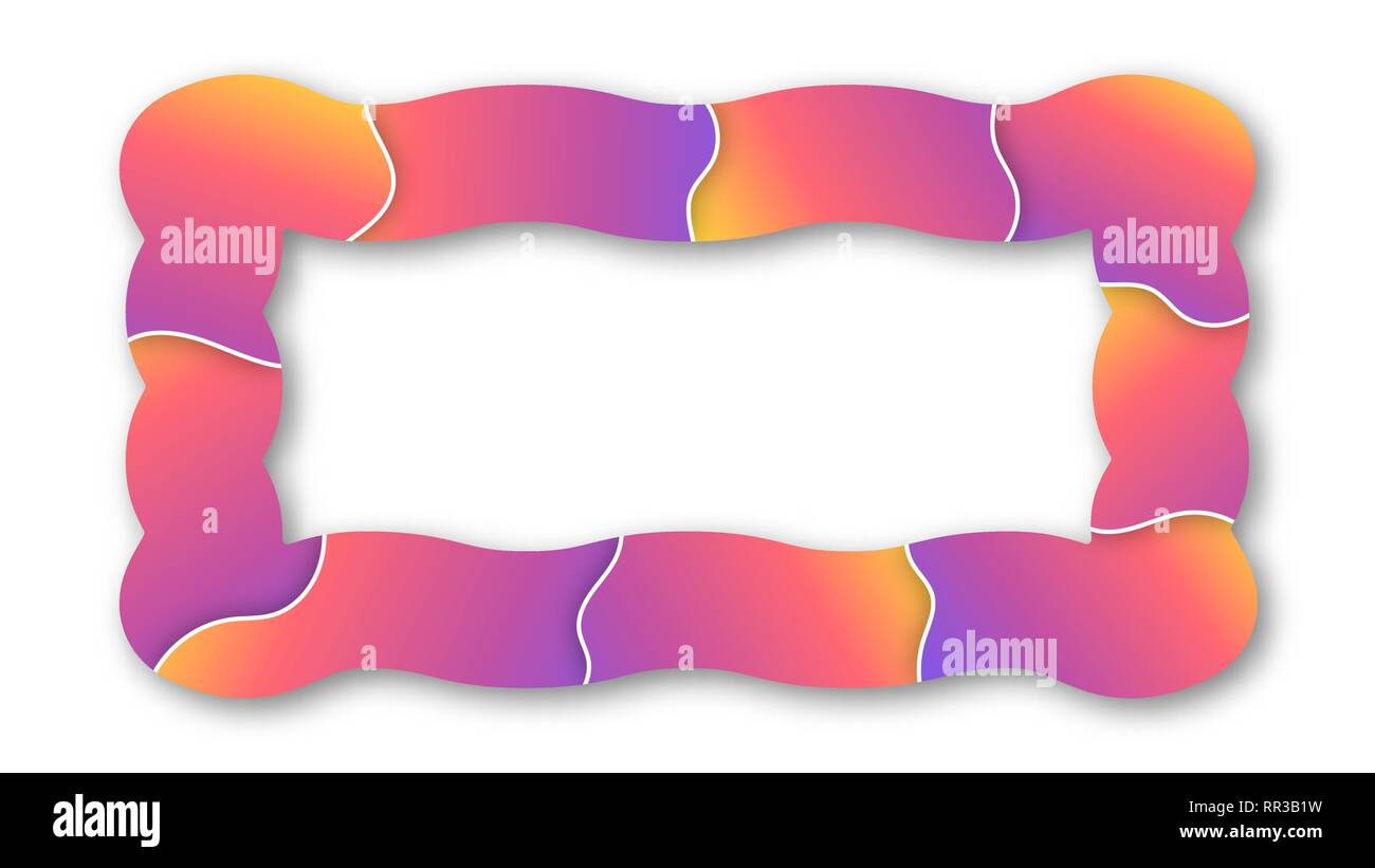 Colored Trendy Gradient Frame With Bland Shadows Isolated On White ...