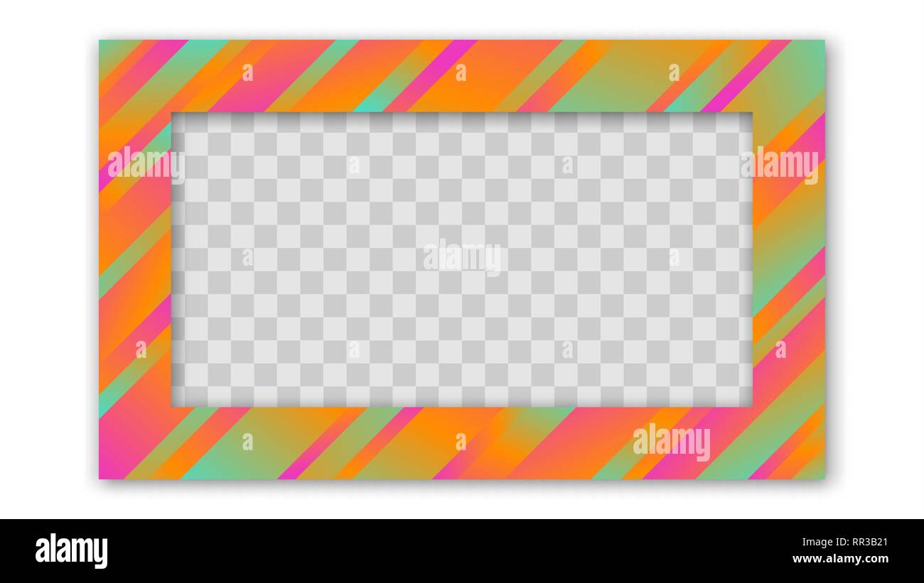Colored Trendy Gradient Frame With Bland Shadows Isolated On White ...