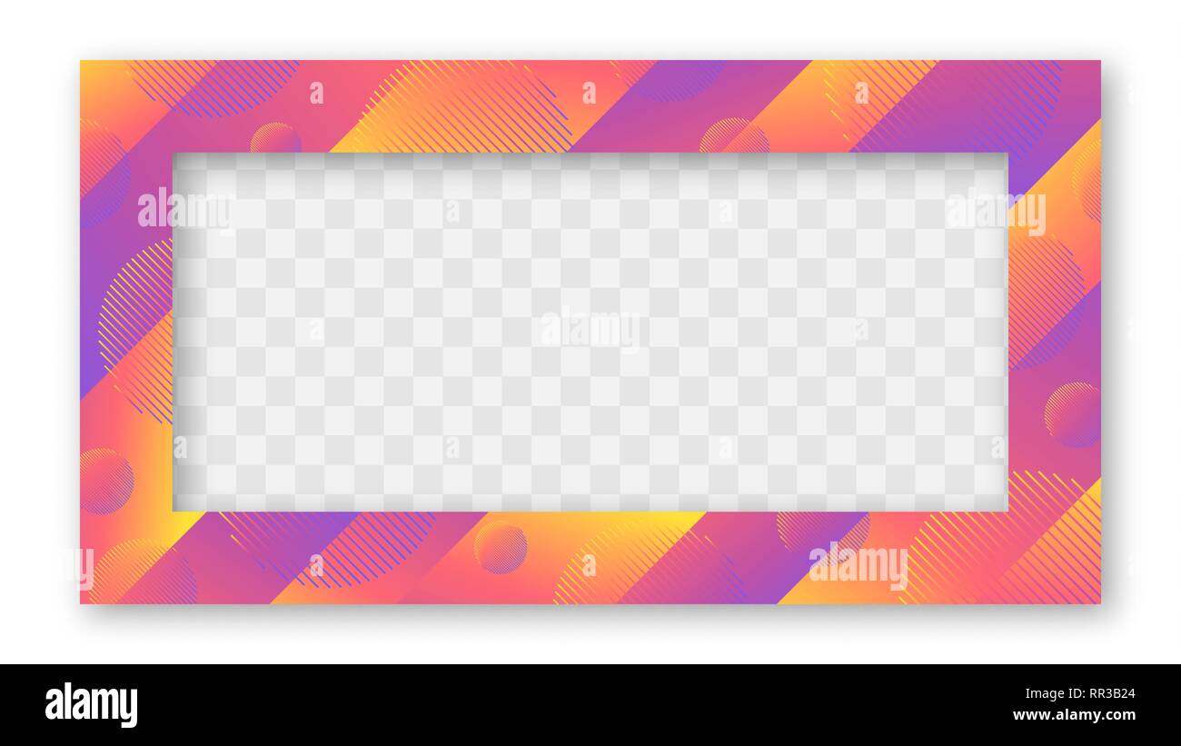 Colored Trendy Gradient Frame With Bland Shadows Isolated On White ...