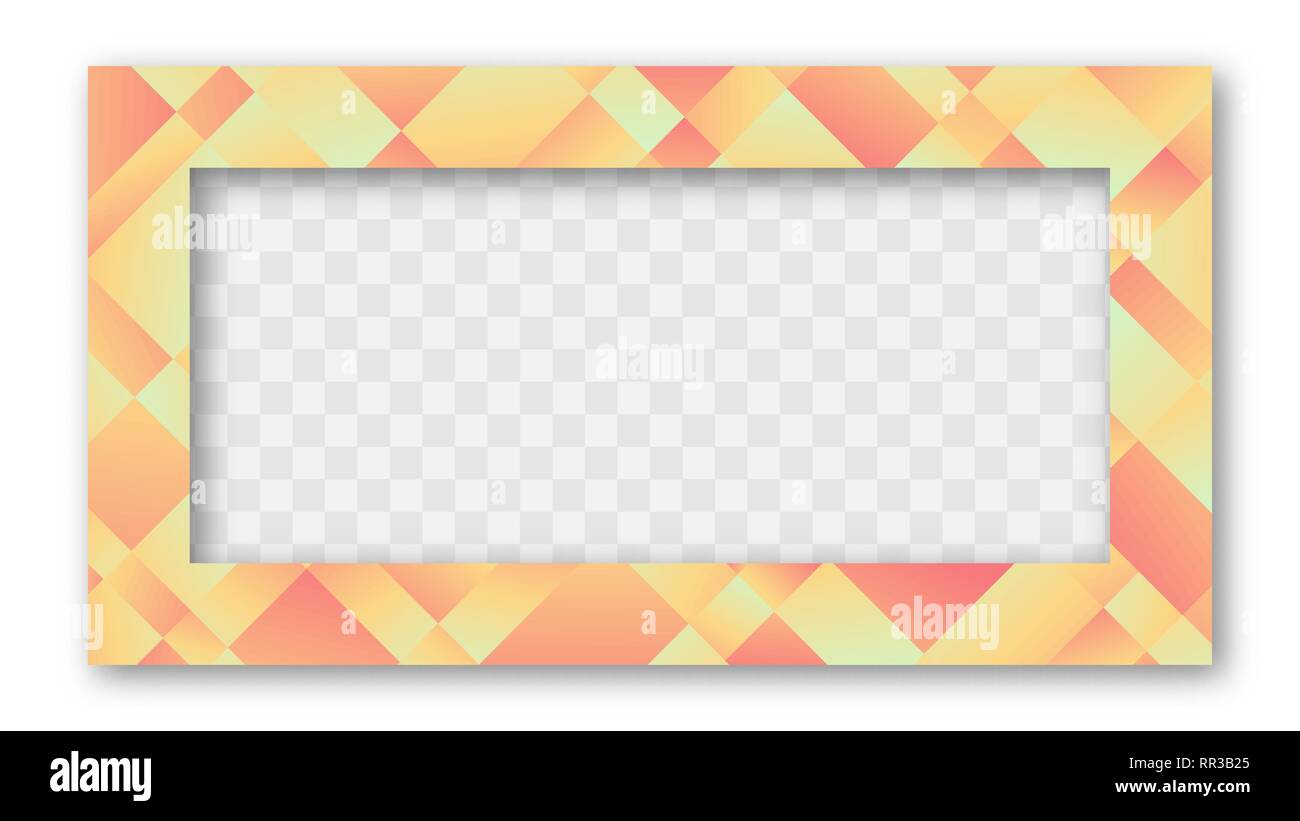 Colored Trendy Gradient Frame With Bland Shadows Isolated On White ...