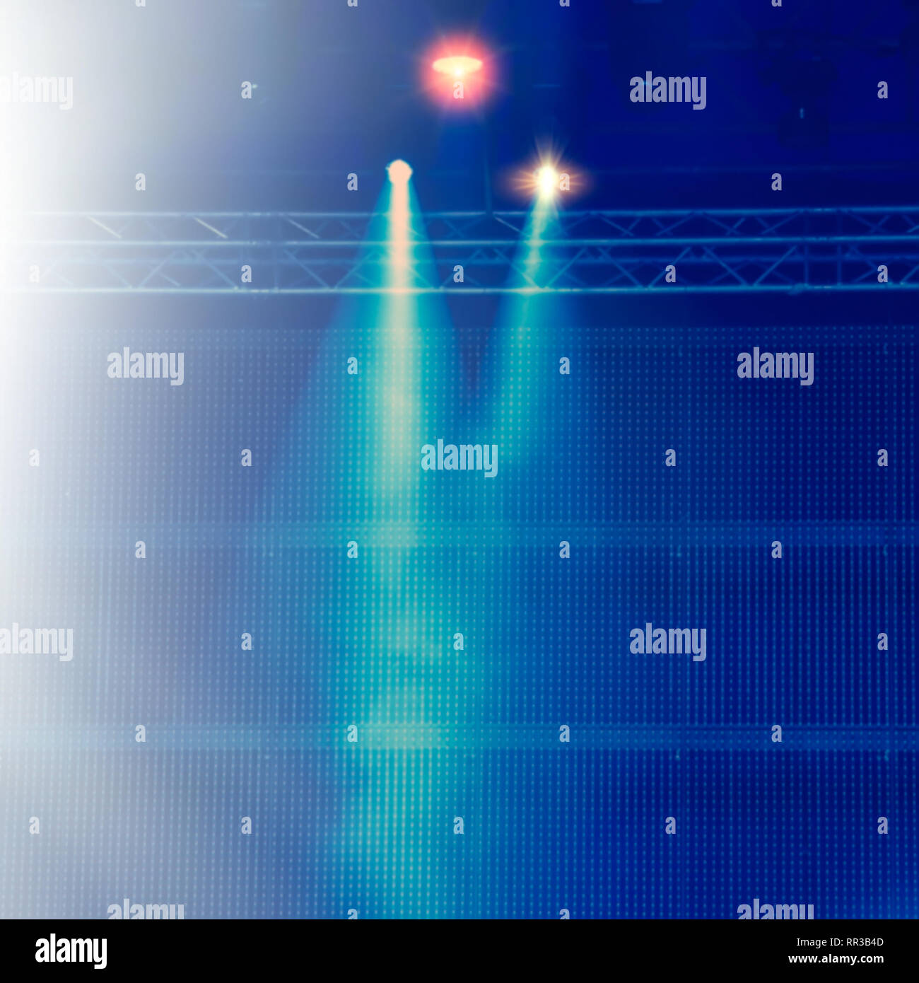 Theater stage lighting in a haze during the show. Banner for design ...