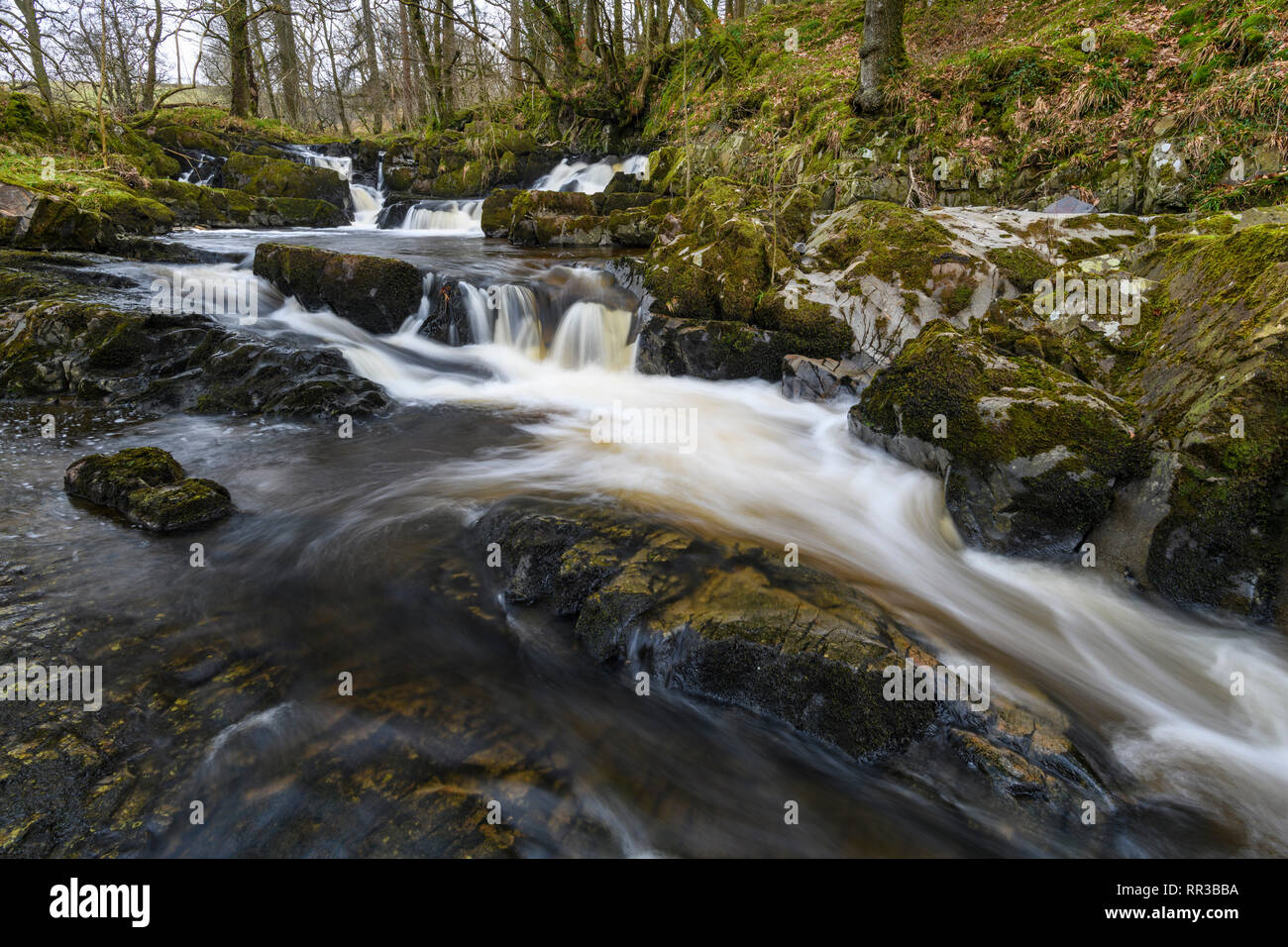 Waterfalls on the Garple Burn, Holy Linn, near St Johns Town of Dalry ...