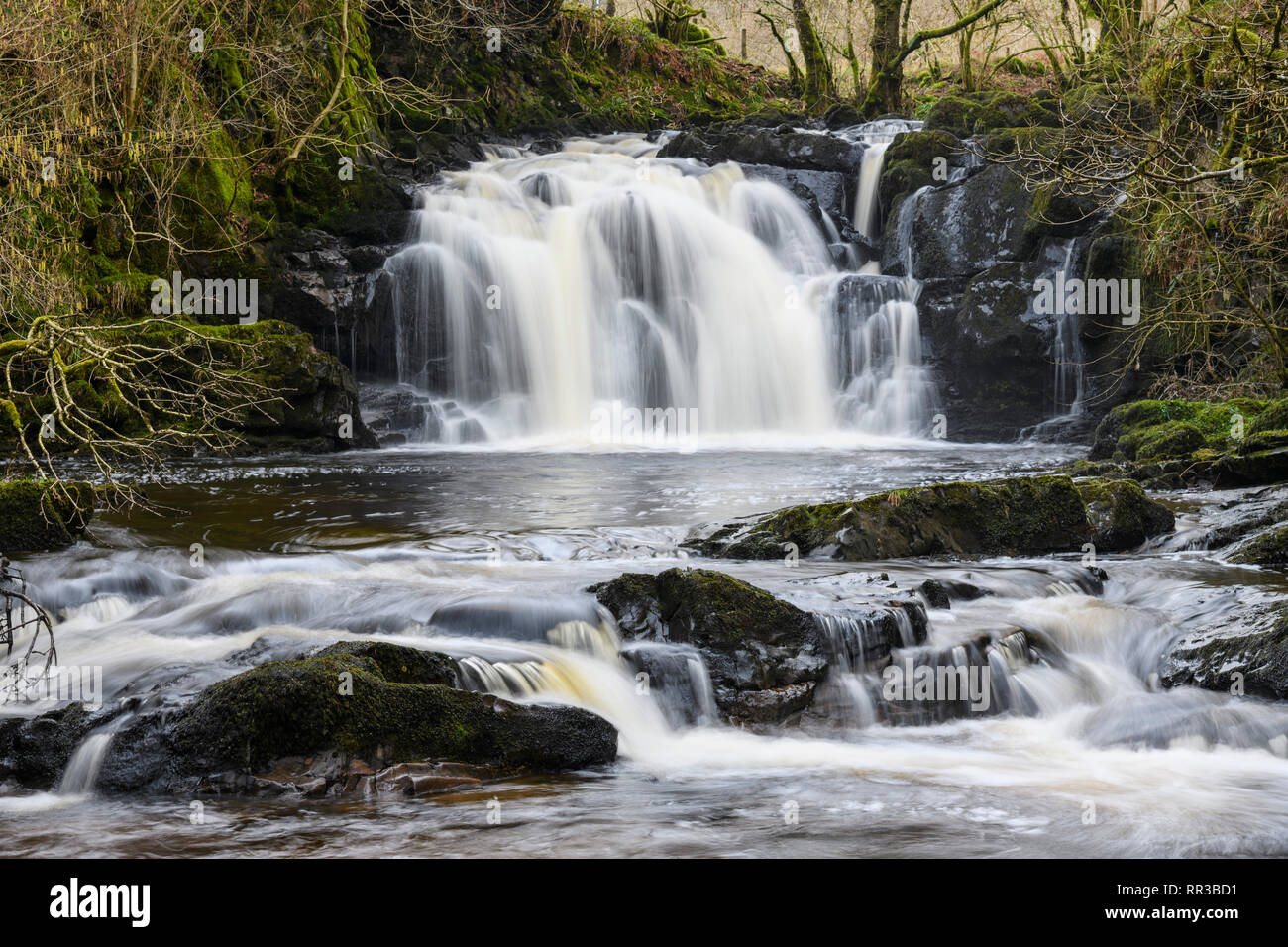 Covenanters waterfall, Holy Linn, Garple Burn, near St Johns Town of ...