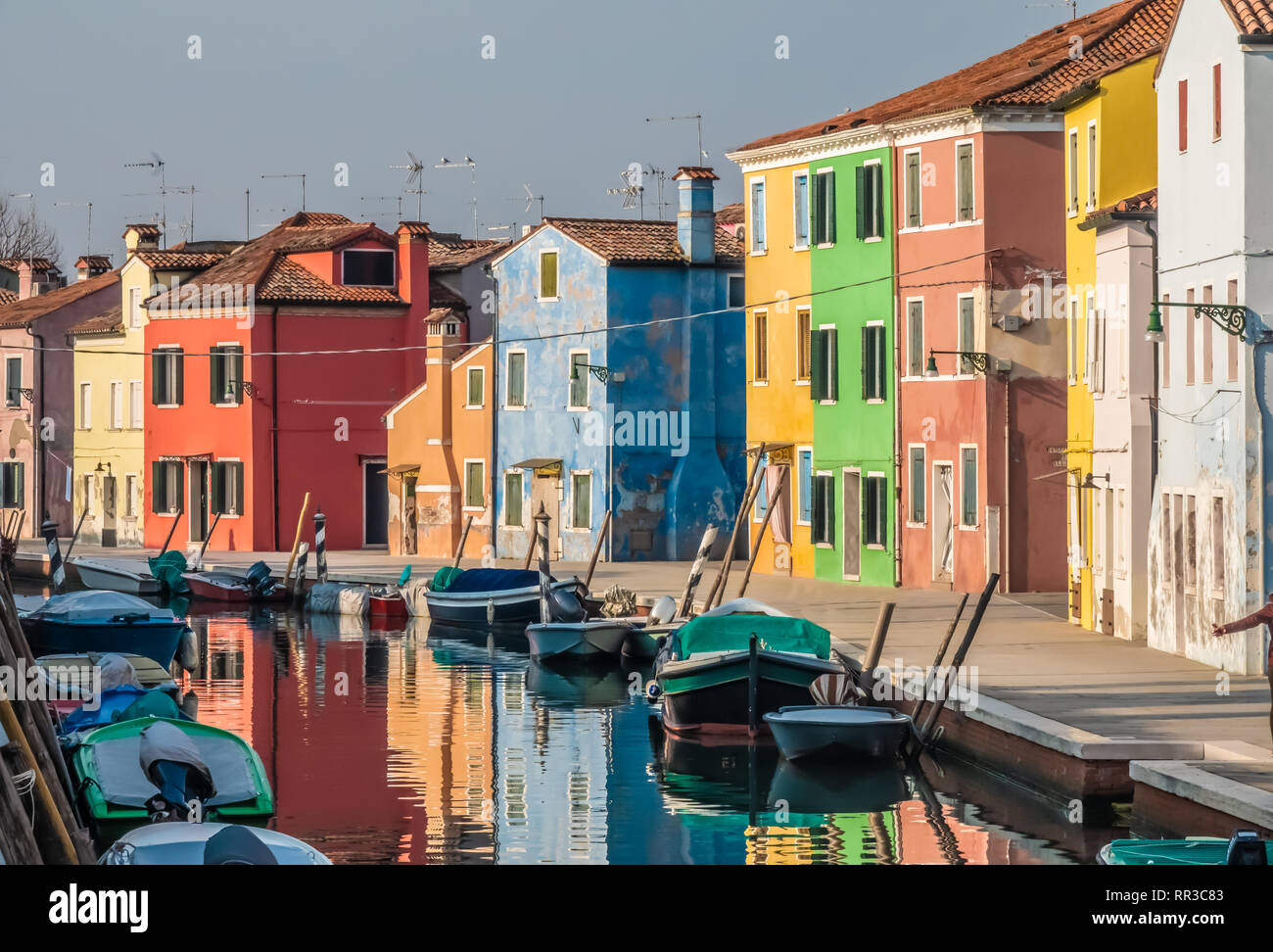 Burano, an island in the Venetian Lagoon, Venice, Veneto, northern ...