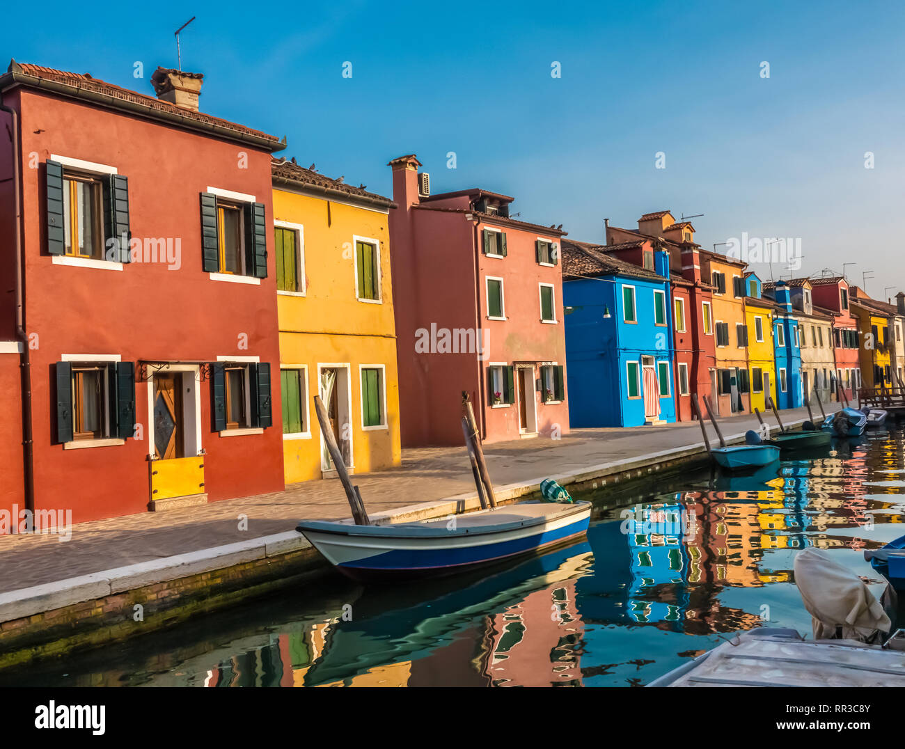 Burano, an island in the Venetian Lagoon, Venice, Veneto, northern ...