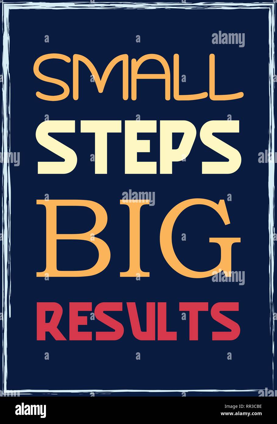 Small steps. Big results. Motivational Quote Poster Stock Vector Image ...