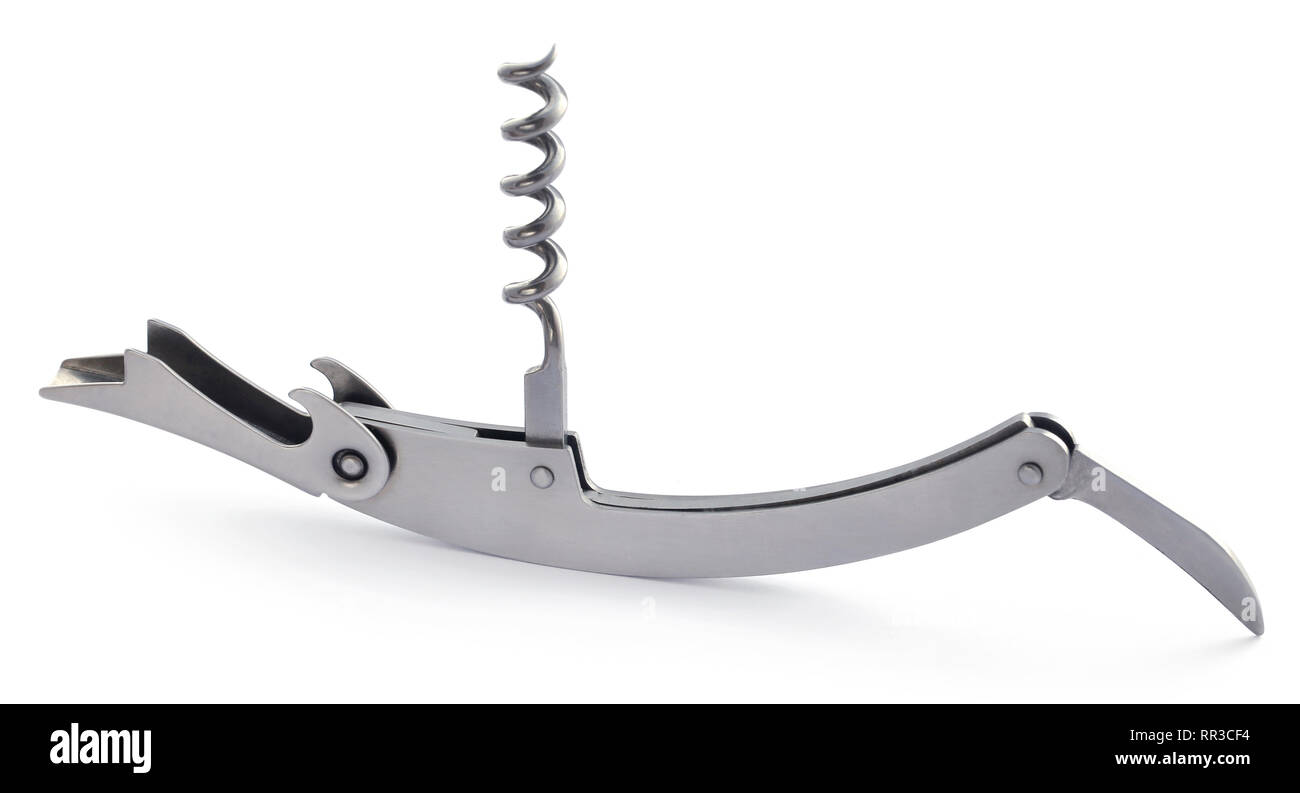 Corkscrew isolated over white background Stock Photo - Alamy