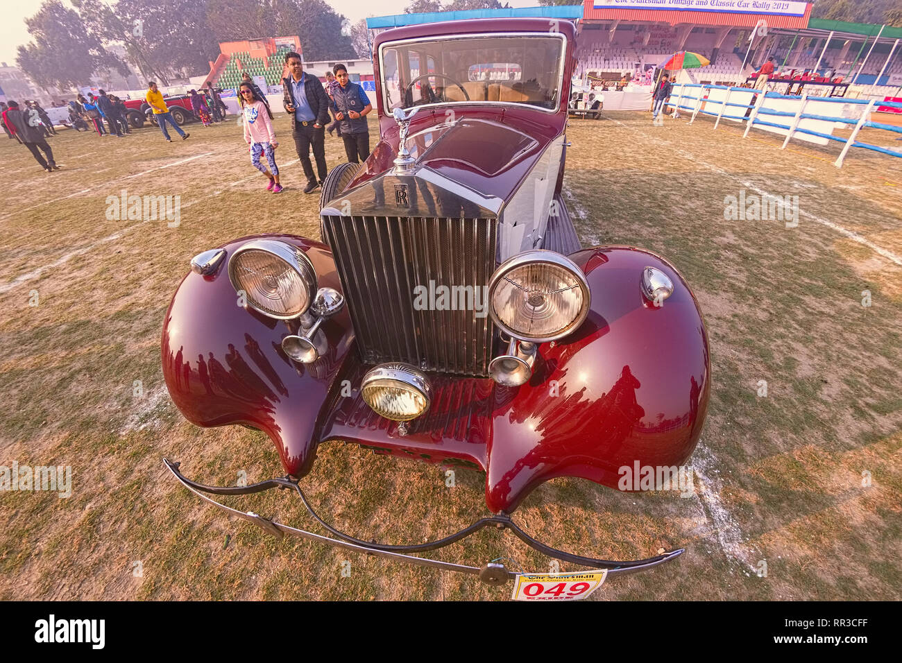 Red coloured,Vintage Car Rally,Royce,participation,2019,Kolkata.Rally ...