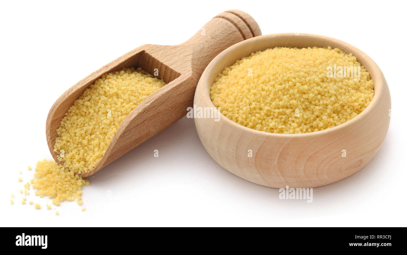 Couscous a North African cuisine over white background Stock Photo - Alamy