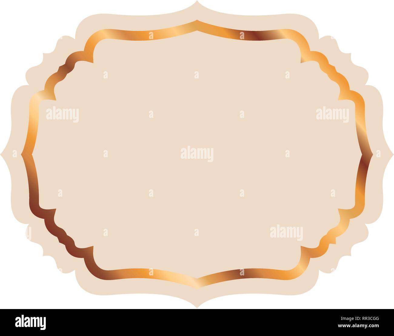 elegant frame golden isolated icon Stock Vector Image & Art - Alamy