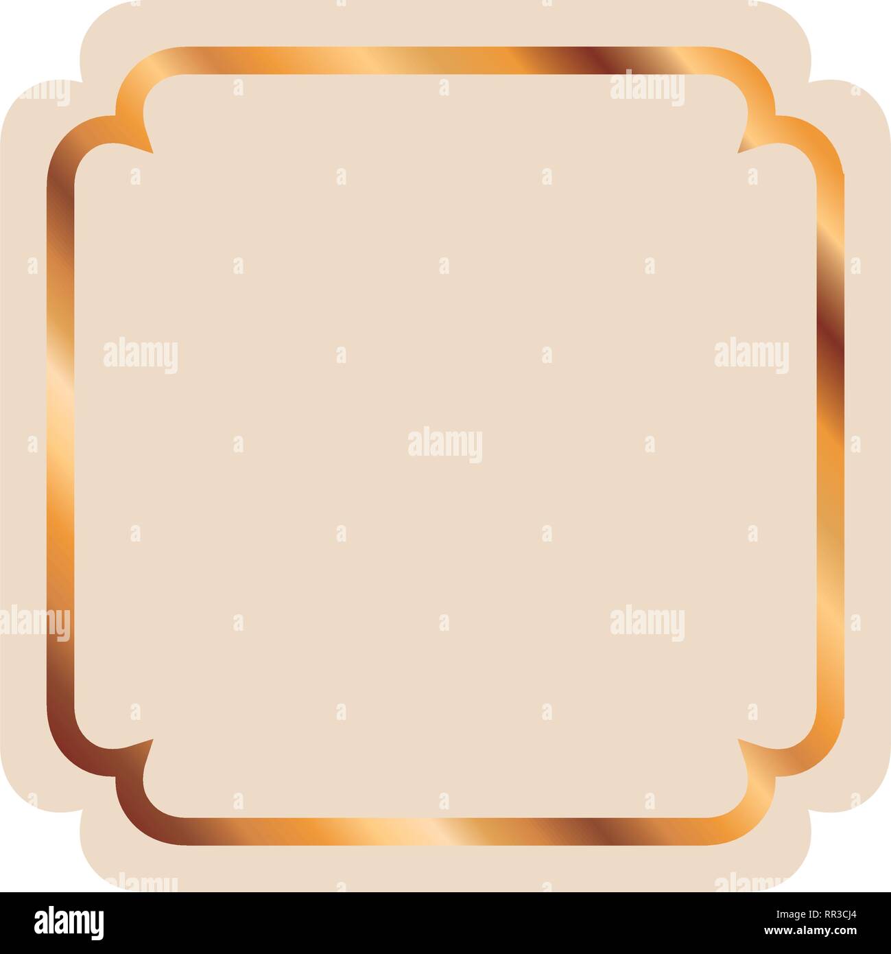 elegant frame golden isolated icon Stock Vector Image & Art - Alamy