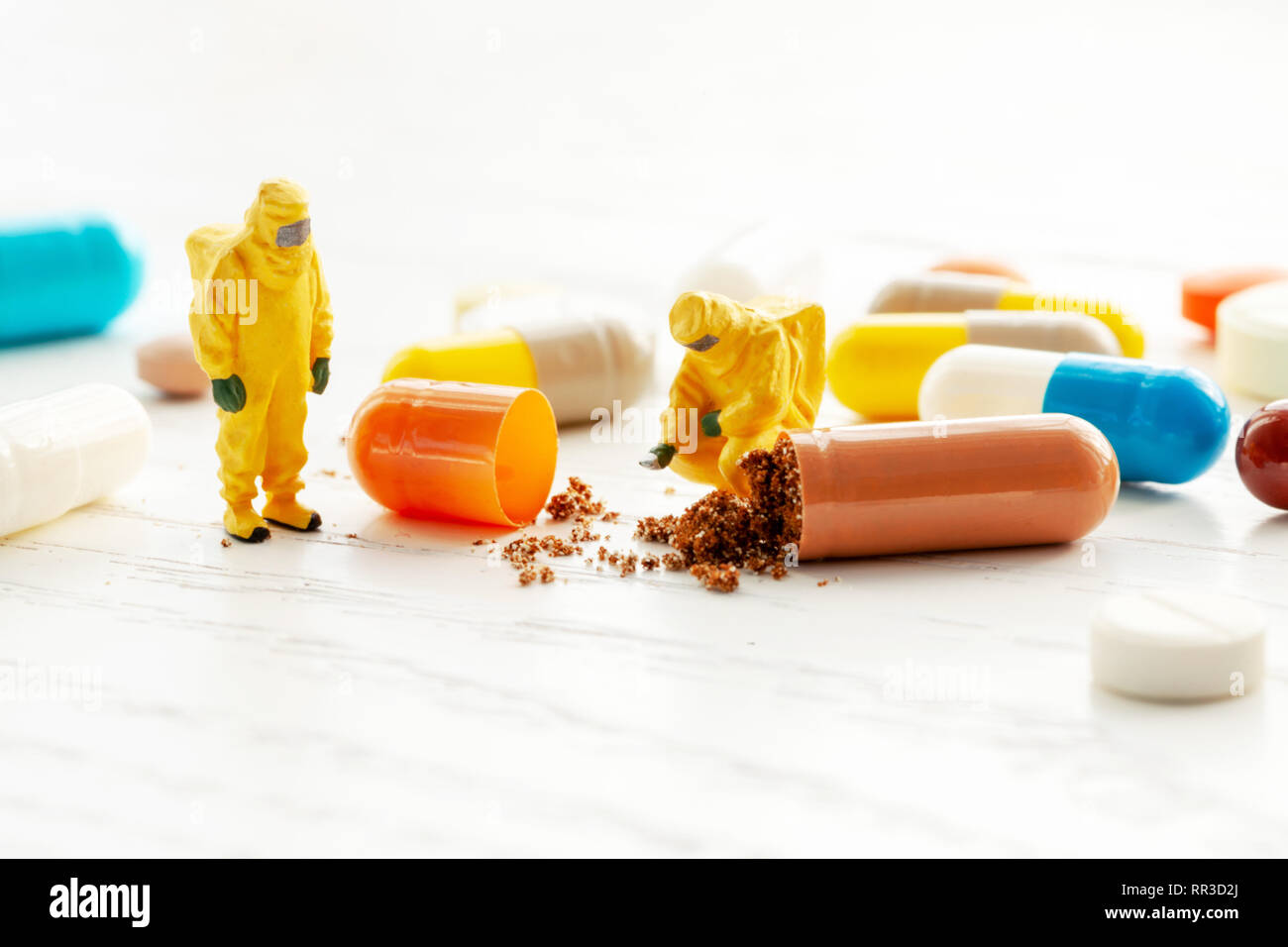 Scientists are testing new pills. Drug Research. Doctor in a ...