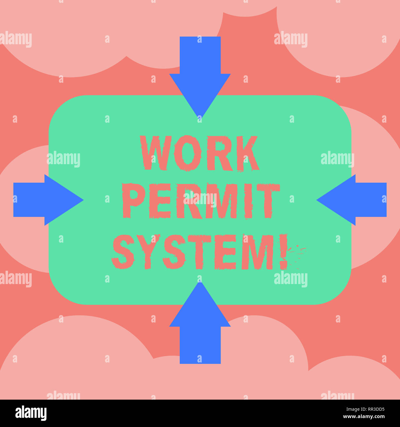 Writing note showing Work Permit System. Business photo showcasing ...