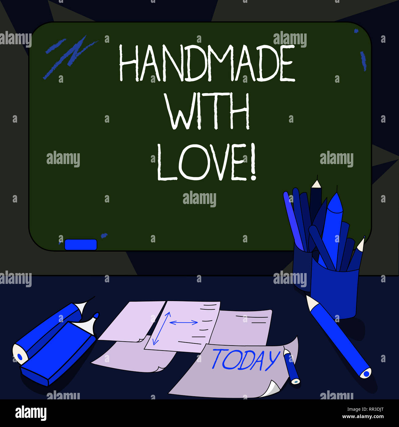 Handwriting text writing Handmade With Love. Concept meaning made by ...