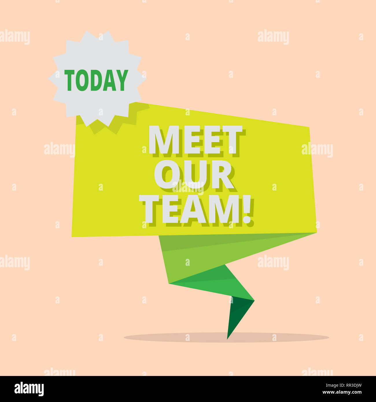 Handwriting text writing Meet Our Team. Concept meaning Presentation of ...