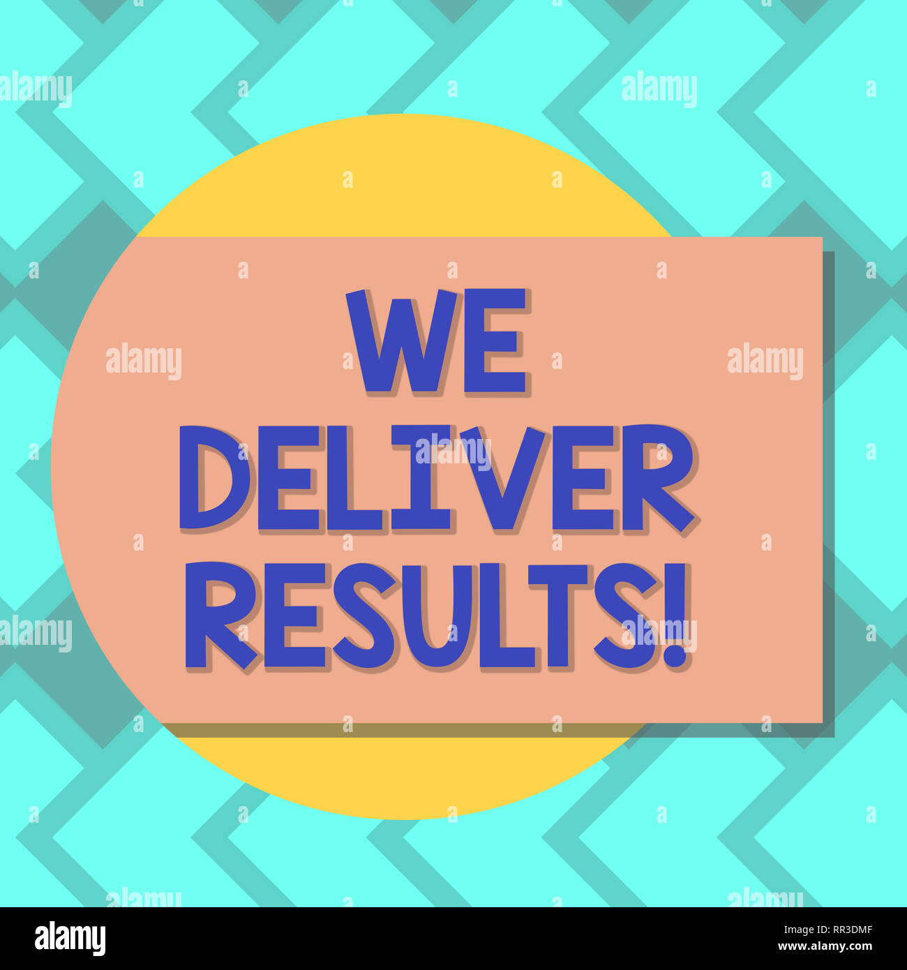 Text sign showing We Deliver Results. Conceptual photo organization ...