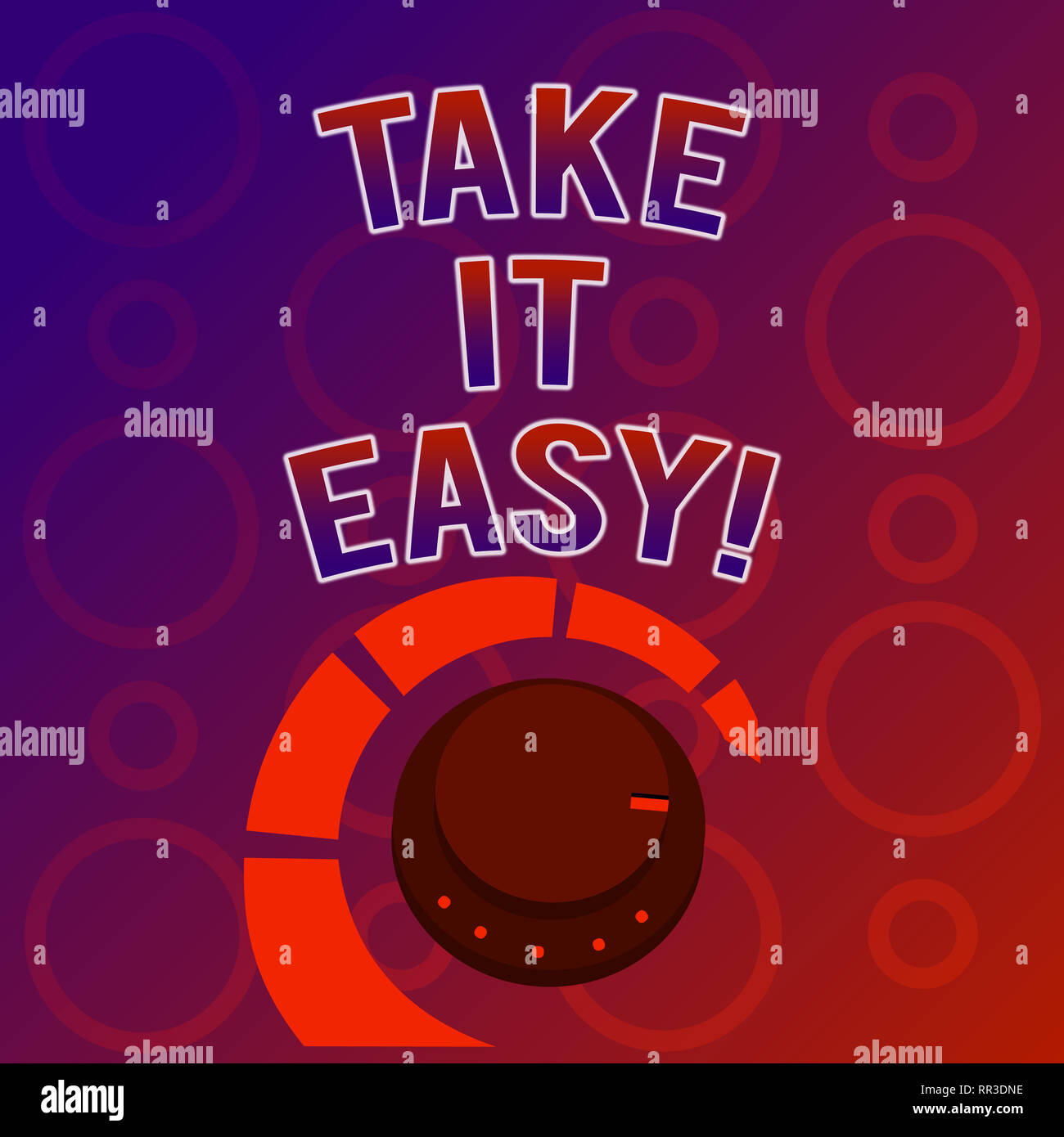 Text sign showing Take It Easy. Conceptual photo Be relaxed do not ...